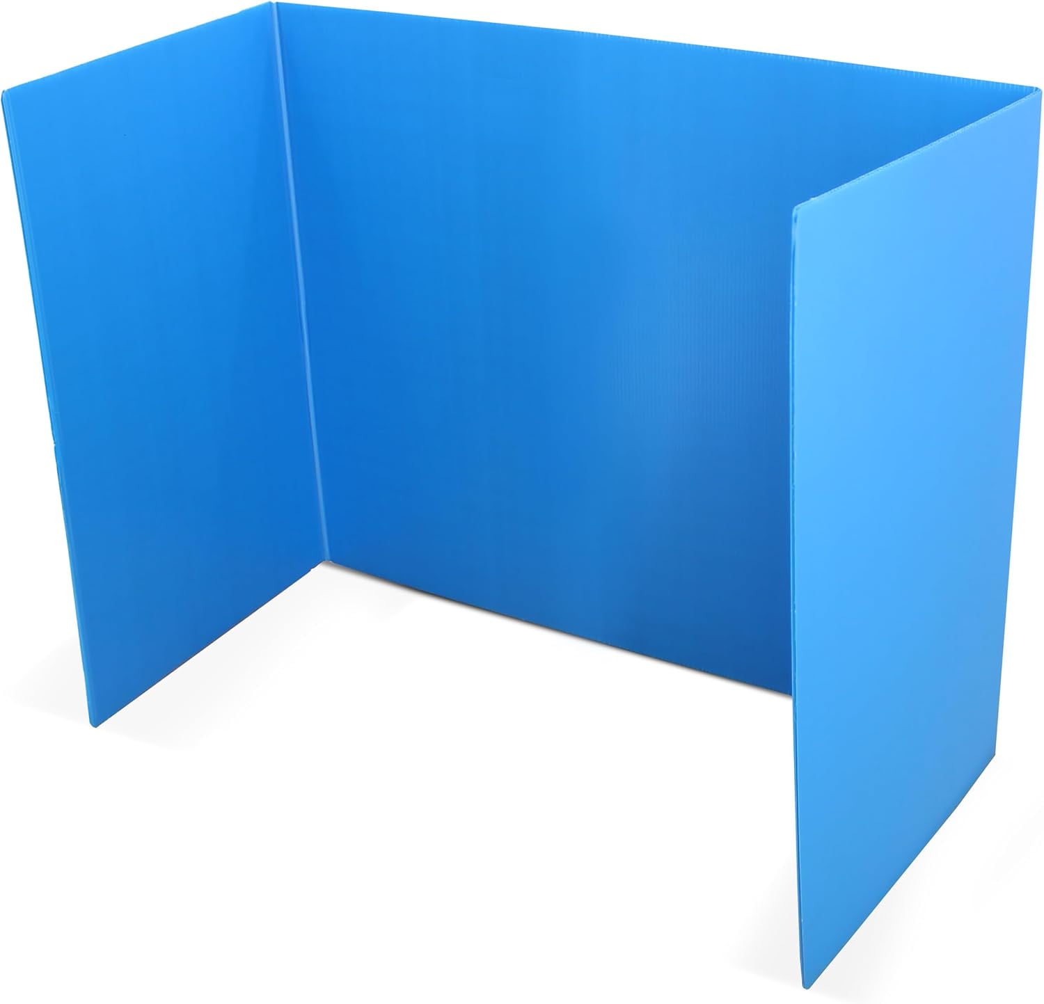 46.5” Blue Plastic Study Carrel, Privacy Boards, Premium Corrugated ...