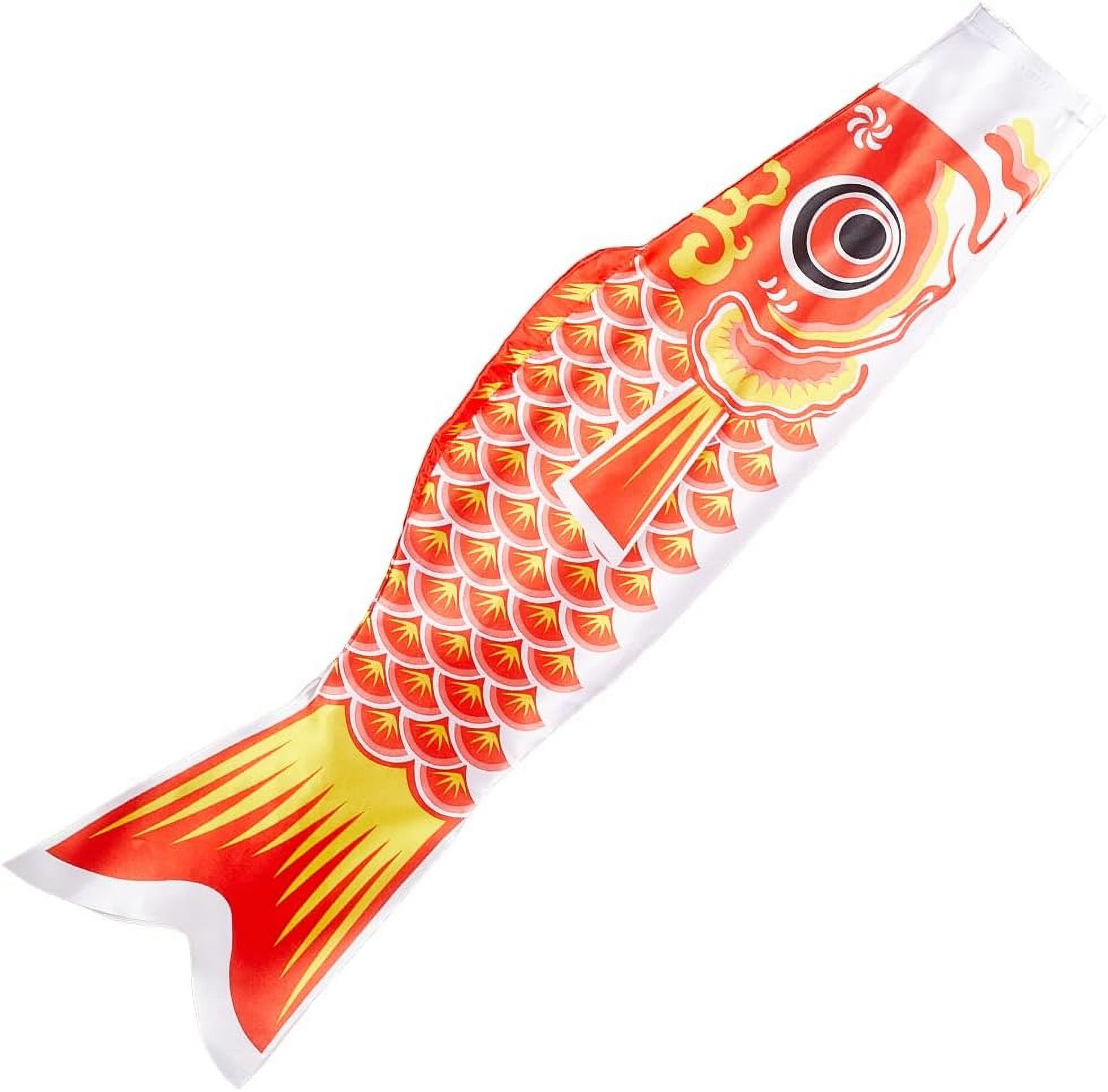 46.5 Inch Koi Fish Windsock Orange Red Carp Flag Streamer Banners ...