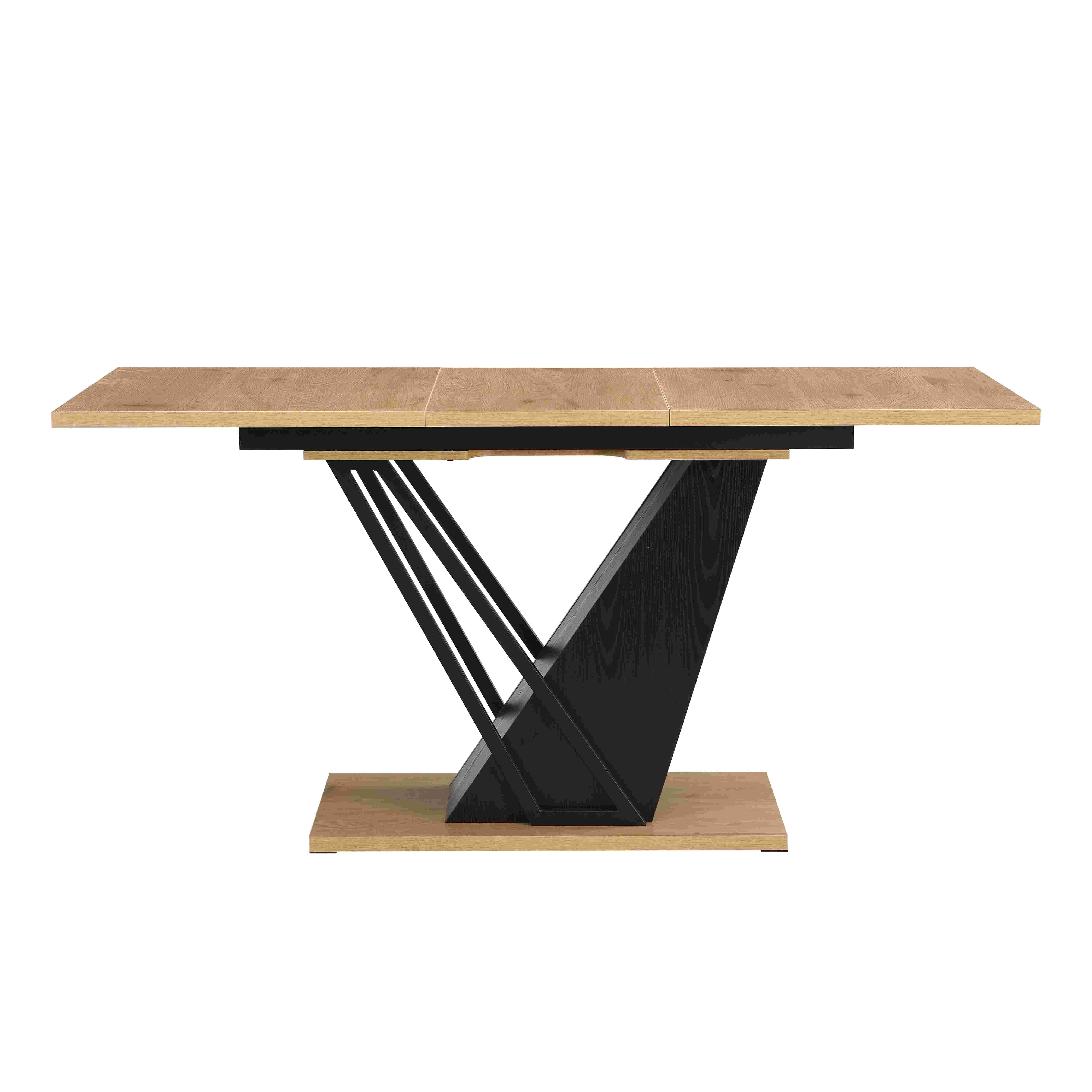 46-62 Inch Extendable Dining Table, Modern Geometric Design/Sturdy ...