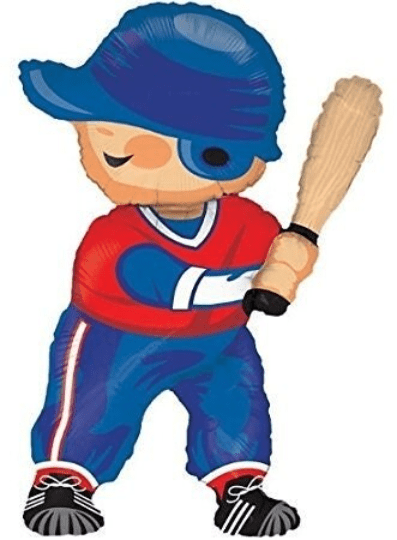 46" BASEBALL BOY BALLOON • Large Shape Foil Mylar Balloon • Party ...