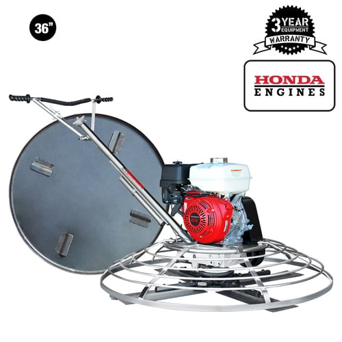 Tomahawk 46" Concrete Power Trowel with 8.5HP Honda Engine Combo Blades ...
