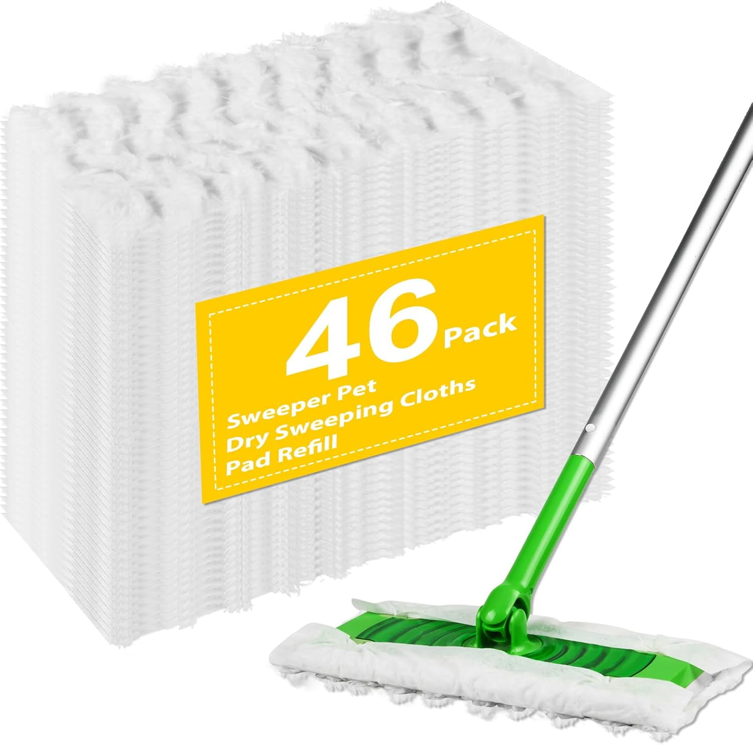 46 Count Heavy Duty Dry Sweeping Cloths for Sweep & Sweeper Mop ...