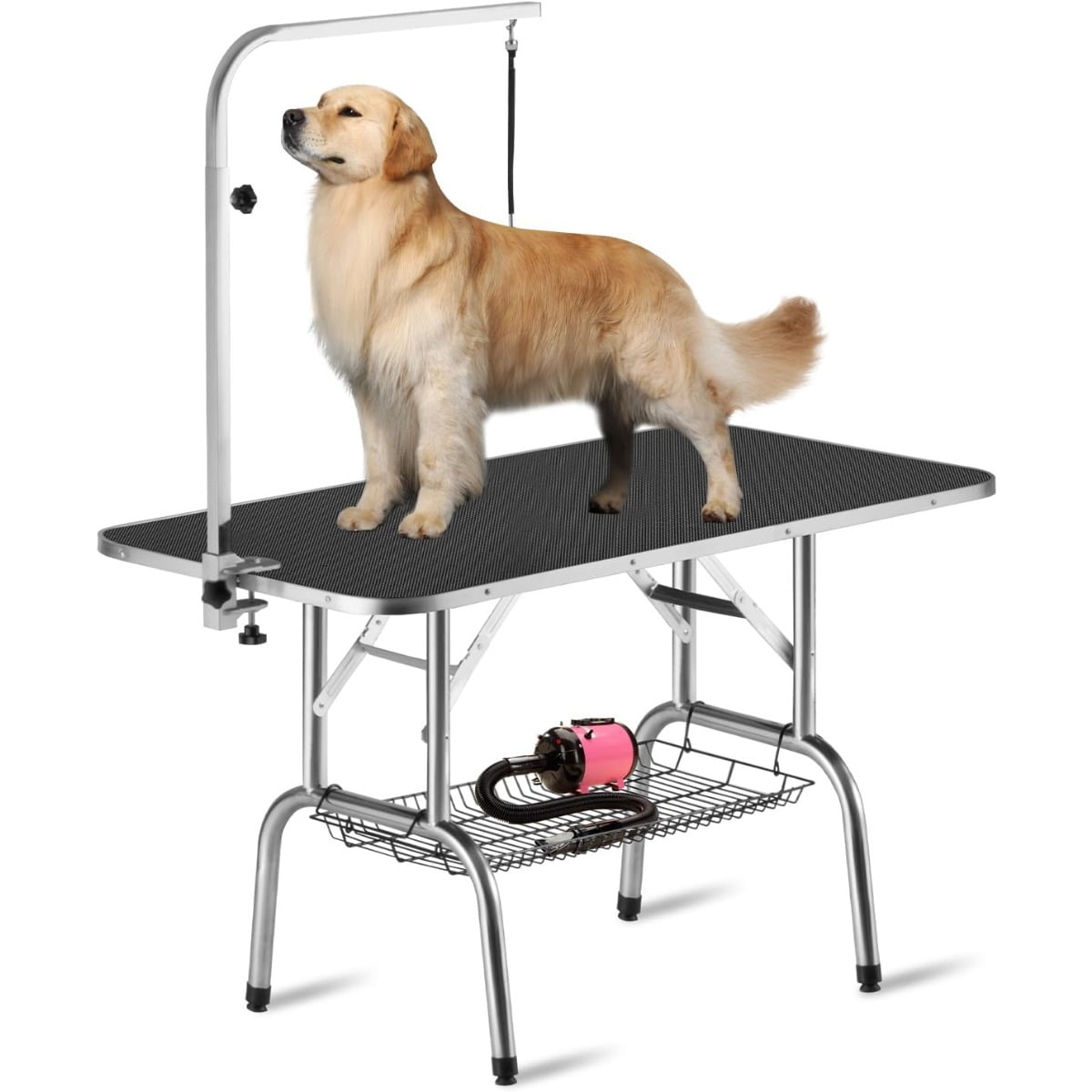 46'' Dog Grooming Table, Heavy Duty Pet Grooming Table for Dogs at Home ...