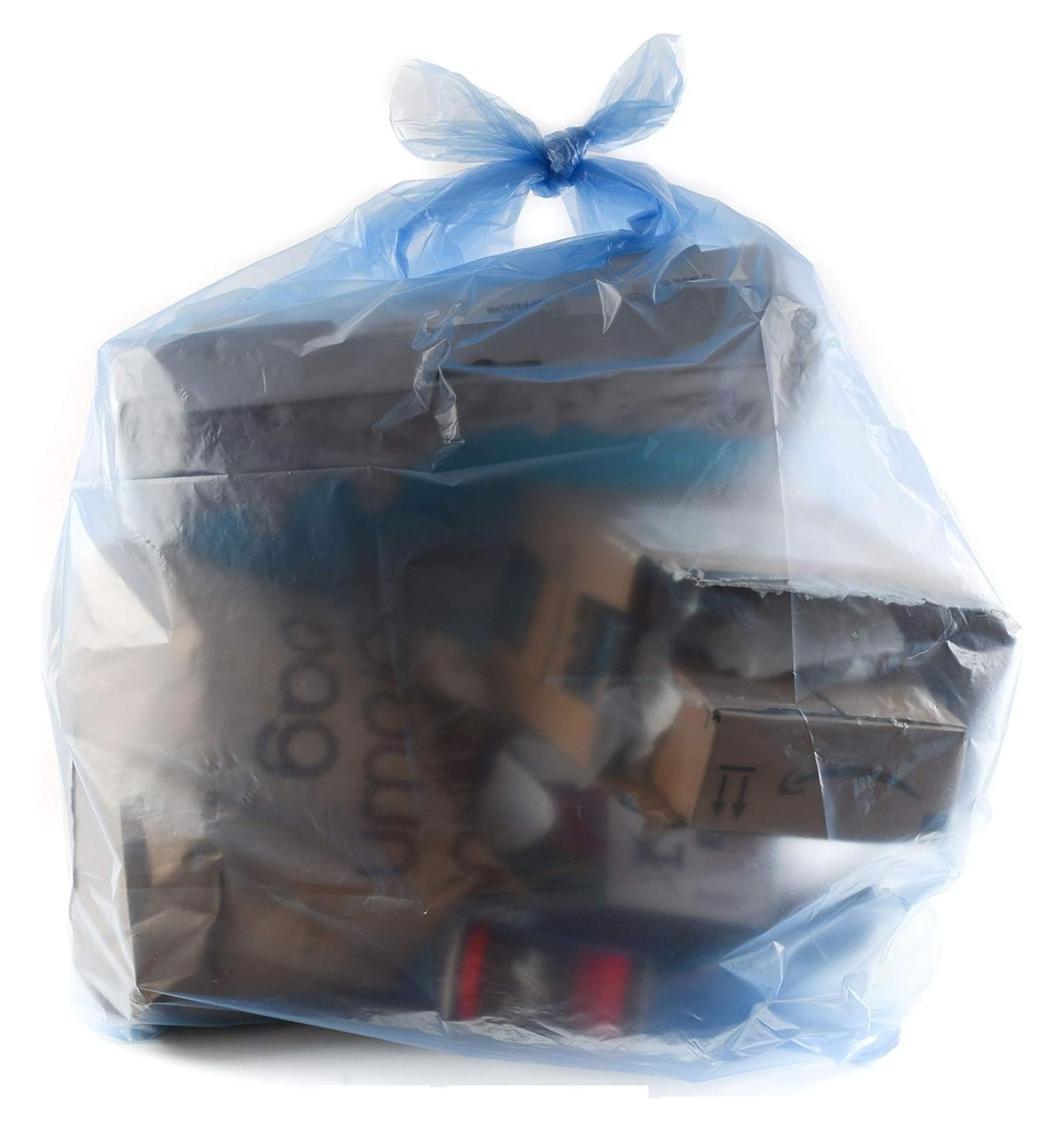 46 Gallon Heavy Duty Large Blue Recycling Trash Bags [30 PACK] -Blue ...