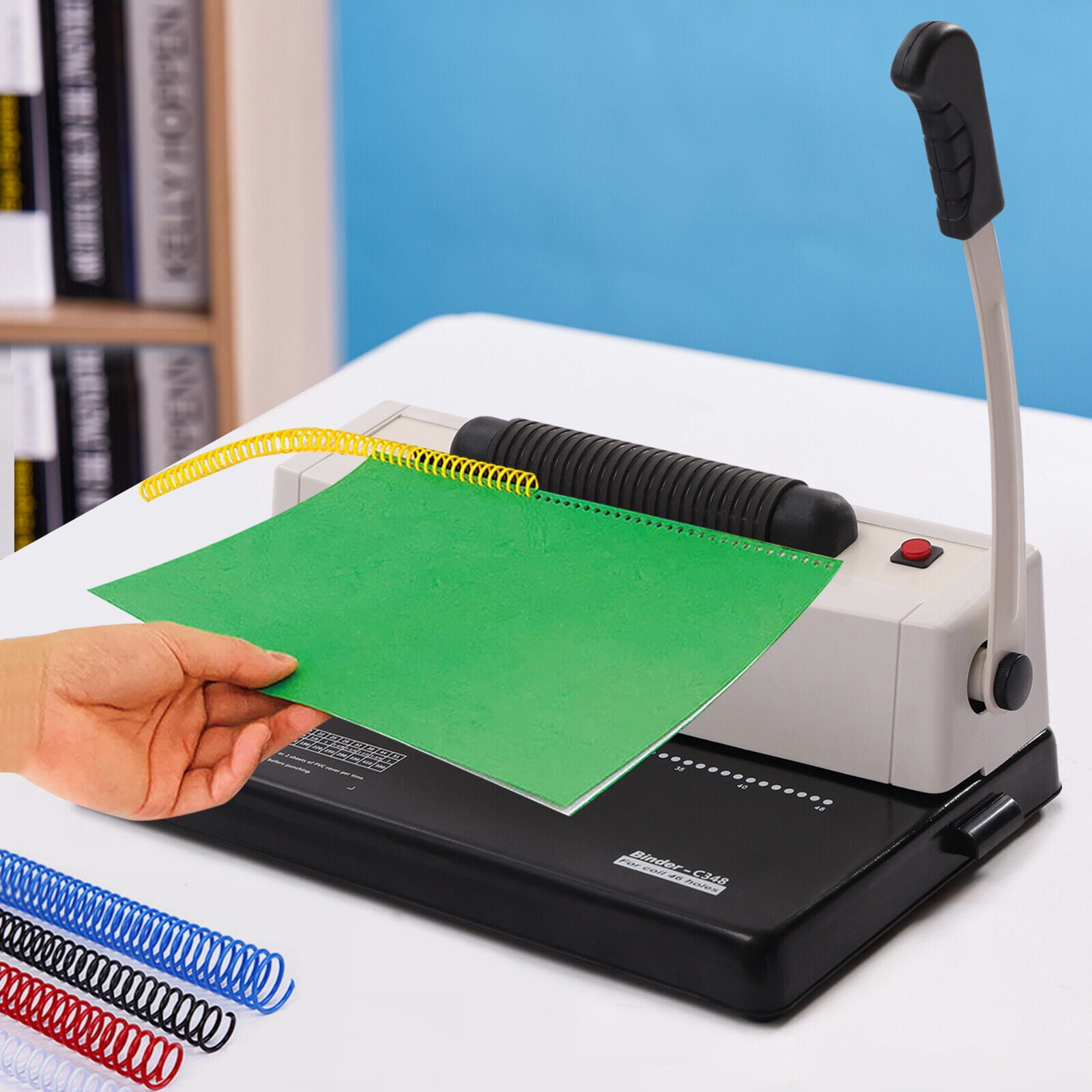 46 Holes Coil Binding Machine Paper Punching Coil Binding Machine ...