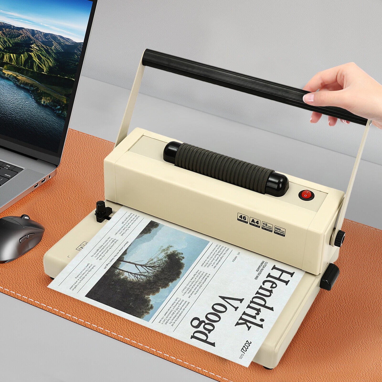 46 Holes Electric Coil Inserter Binding Machine A4 Spiral Coil Book Puncher Office - Walmart.com