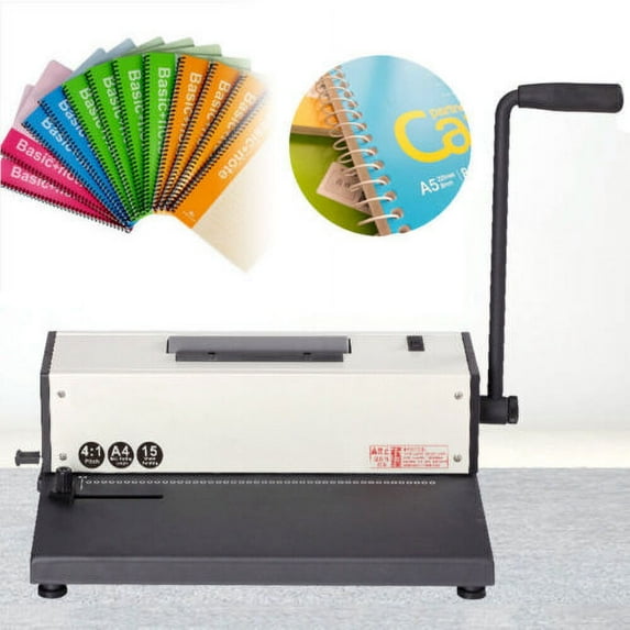 46 Holes Punching Binding Machine All Steel Metal Spiral Coil Binder Puncher - Walmart.com