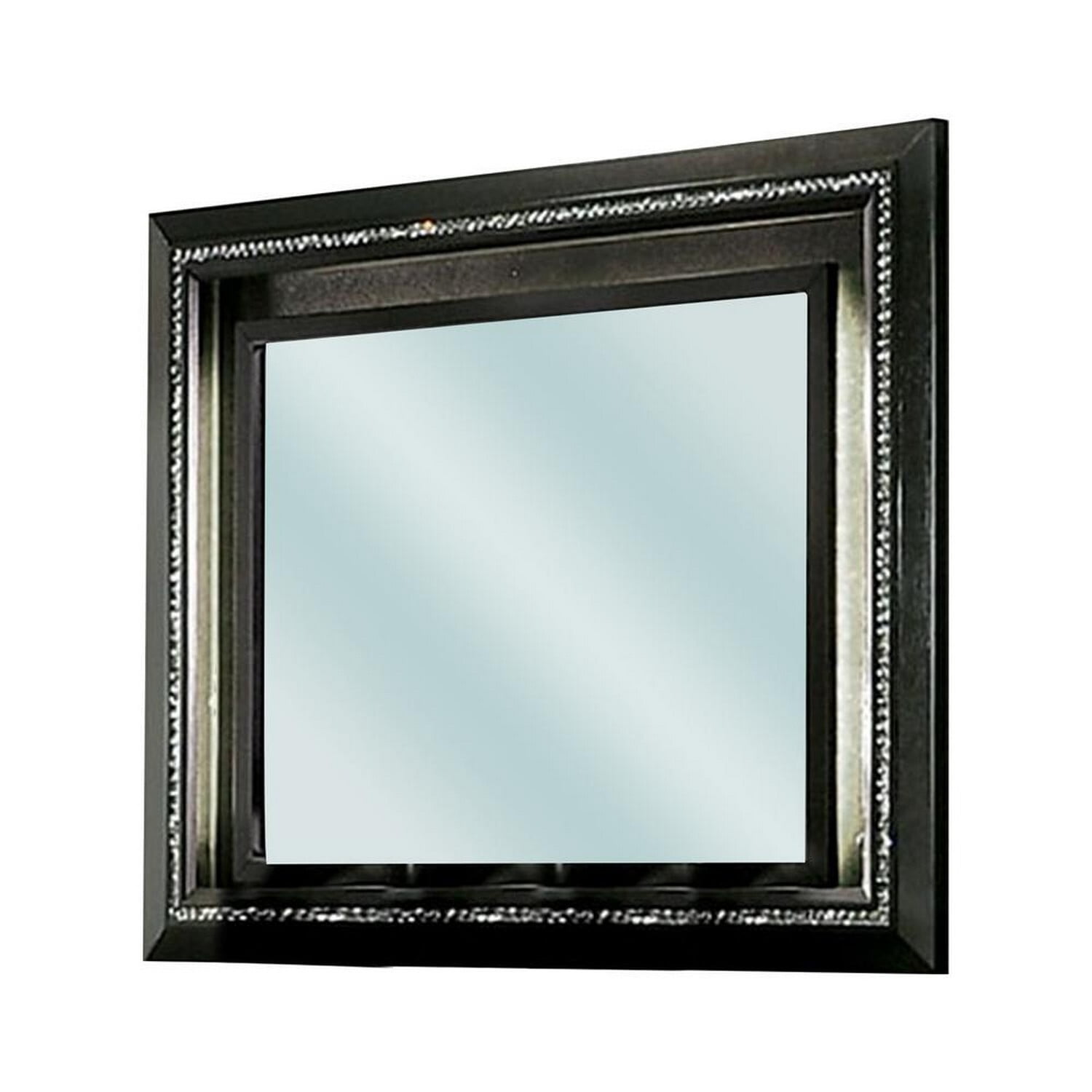 46 Inch Contemporary Style Wooden Mirror, Metallic Gray - Walmart.com