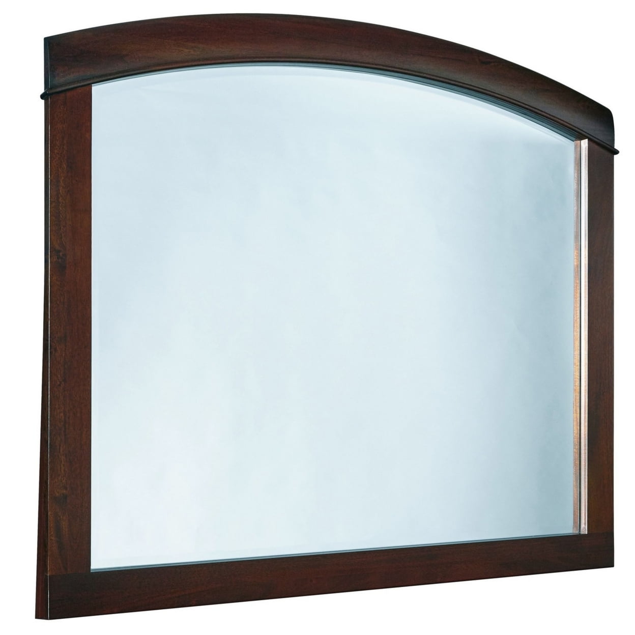 46 Inch Rectangular Arched Wooden Frame Mirror, Brown- Saltoro Sherpi ...