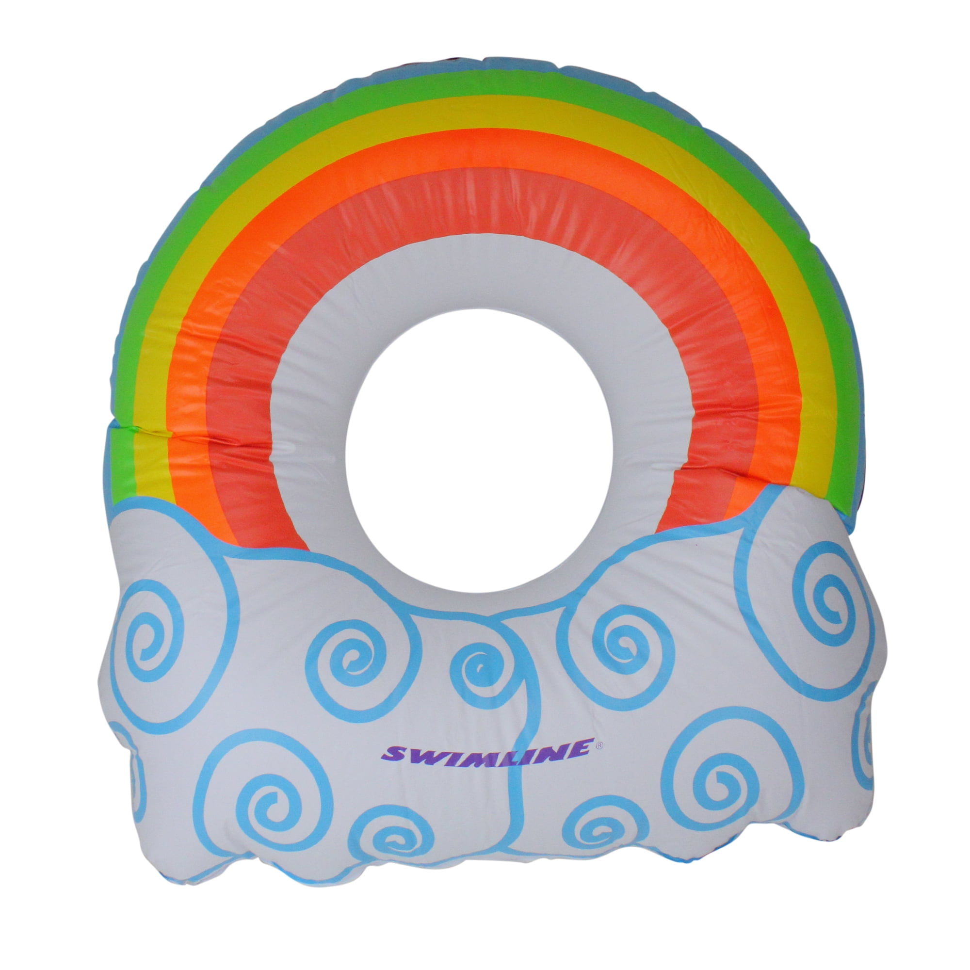 46" Inflatable Rainbow Cloud Ring Swimming Pool Float - Walmart.com