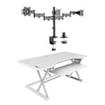 "Rocelco 46"" Deluxe Adjustable Standing Desk Converter with Triple ...