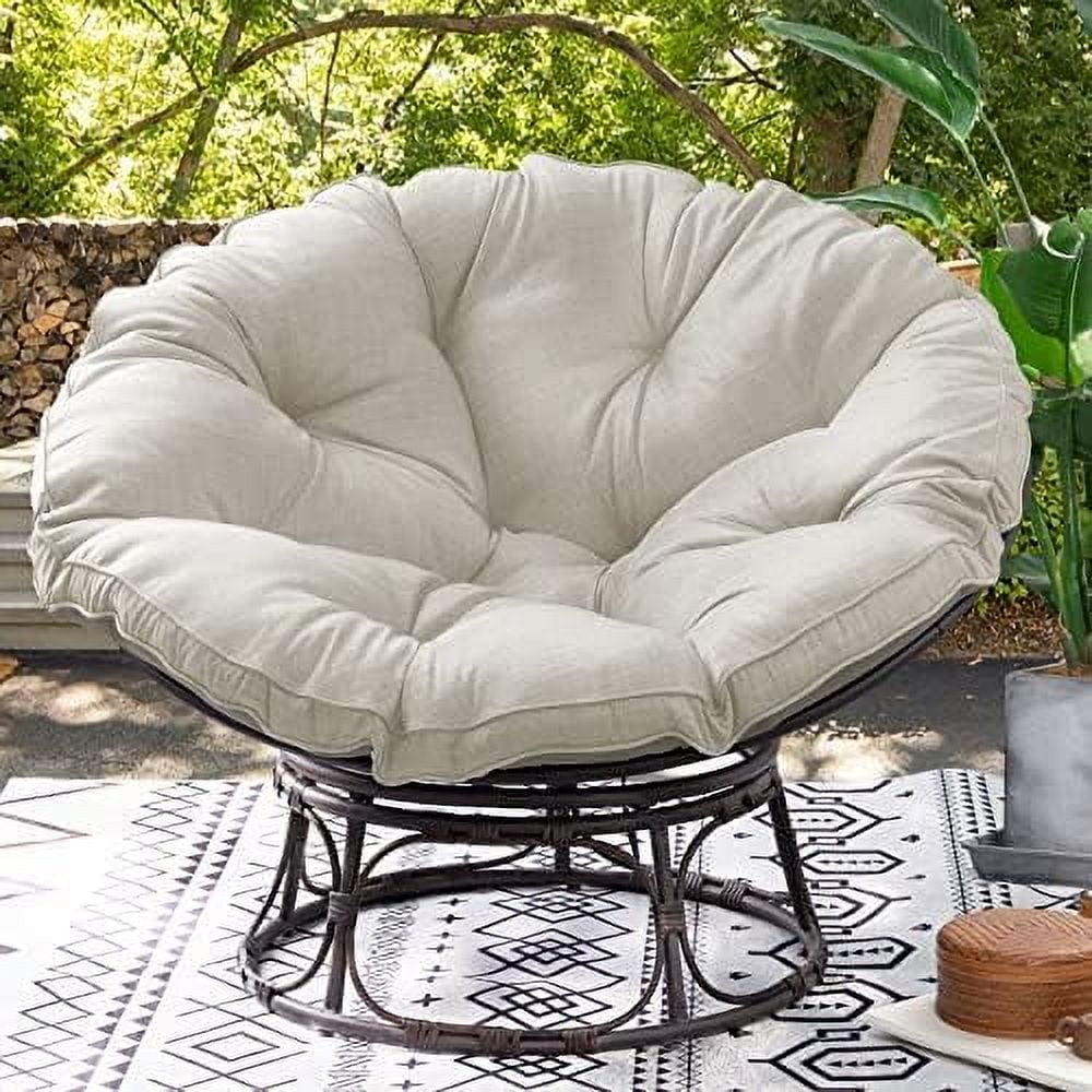 46'' Large Size Papasan Chair with Cushion and Frame Overstuffed ...