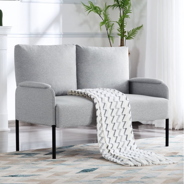 46" Modern Small Loveseat Sofa Couch for Small Spaces,Upholstered 2 ...