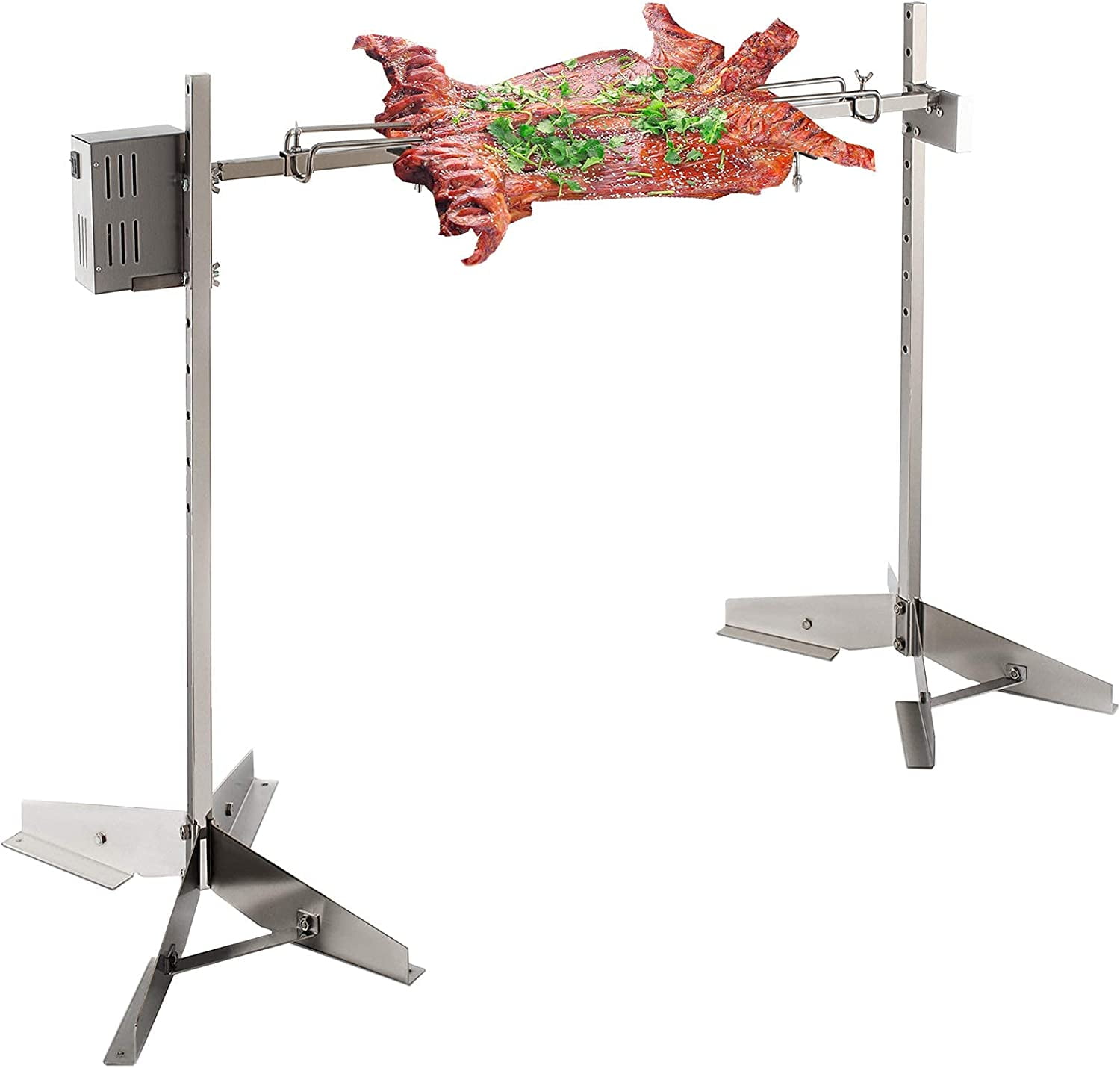46" Outdoor Electric Rotisserie Grill Kit | 125LBS Pig Spit Rotisserie ...