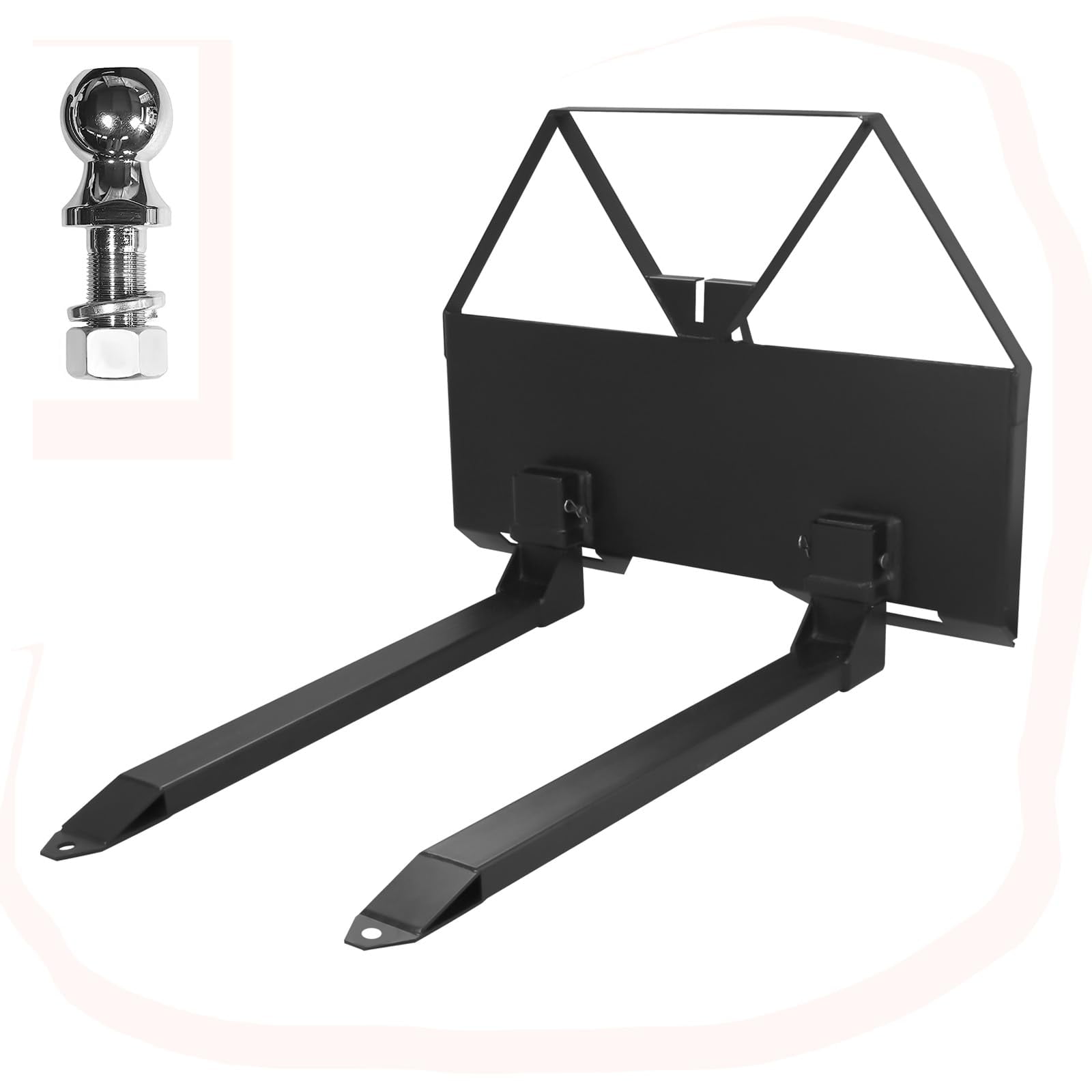 46" Pallet Forks Attachment - Skid Steer Forks with 2600 lbs Capacity ...