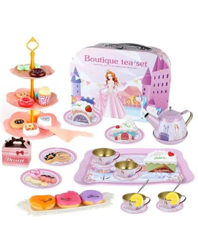 46 Pcs Princess Tea Party Set for Kids Age 3+ Years, Kids Kitchen ...