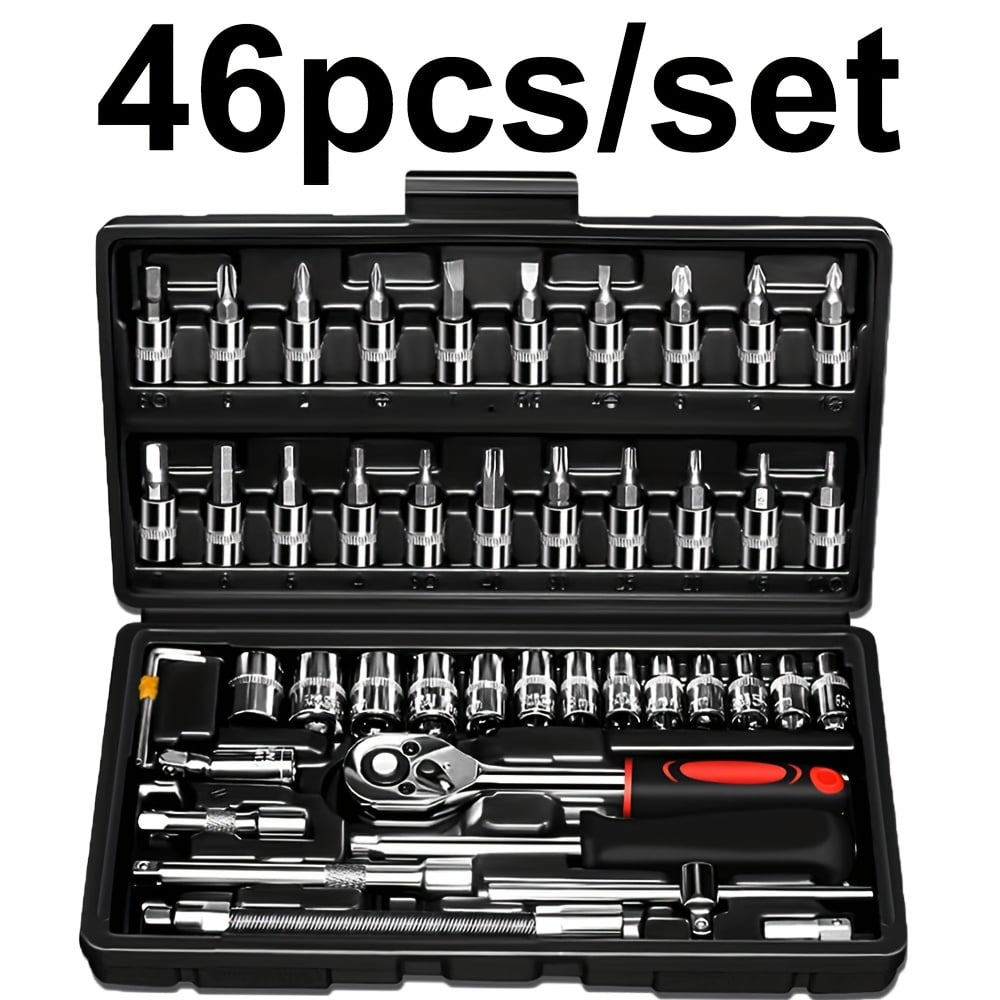 "46-Piece Professional Car Repair Kit - Ratchet Wrench & Screwdriver ...