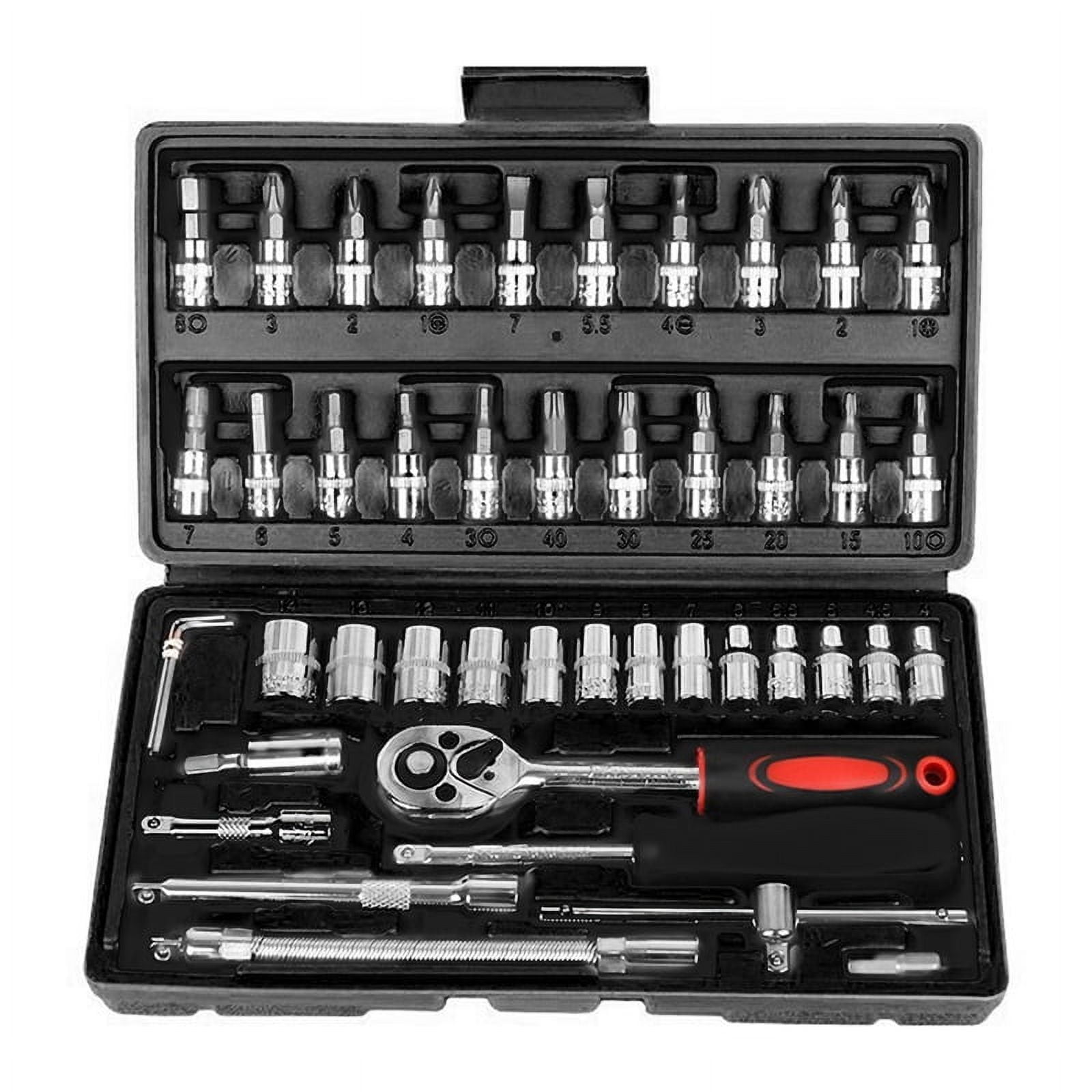 46 Piece/Set of Car Repair Tool Kit Socket Set Car Repair Tool Ratchet ...