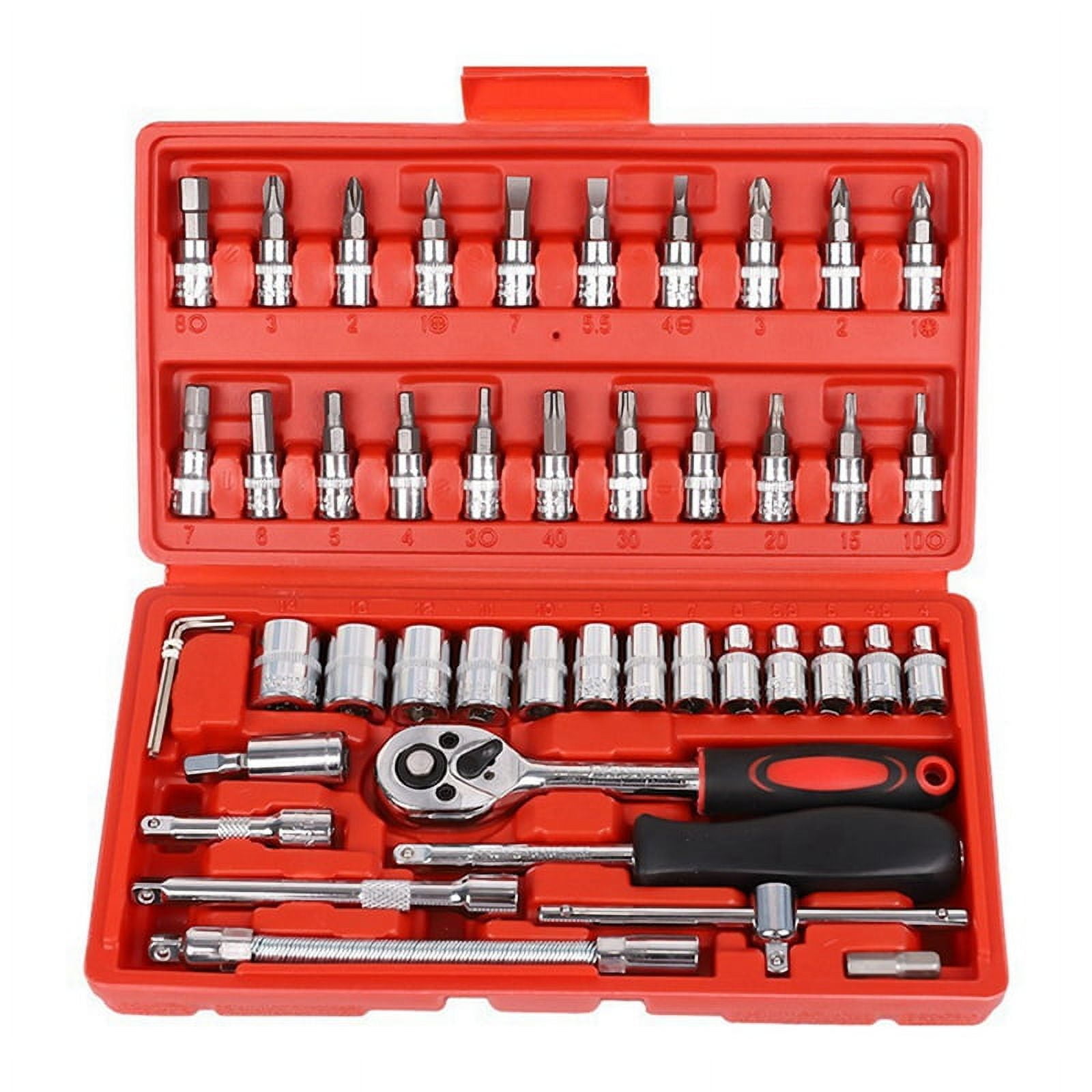 46 Piece/Set of Car Repair Tool Kit Socket Set Car Repair Tool Ratchet ...