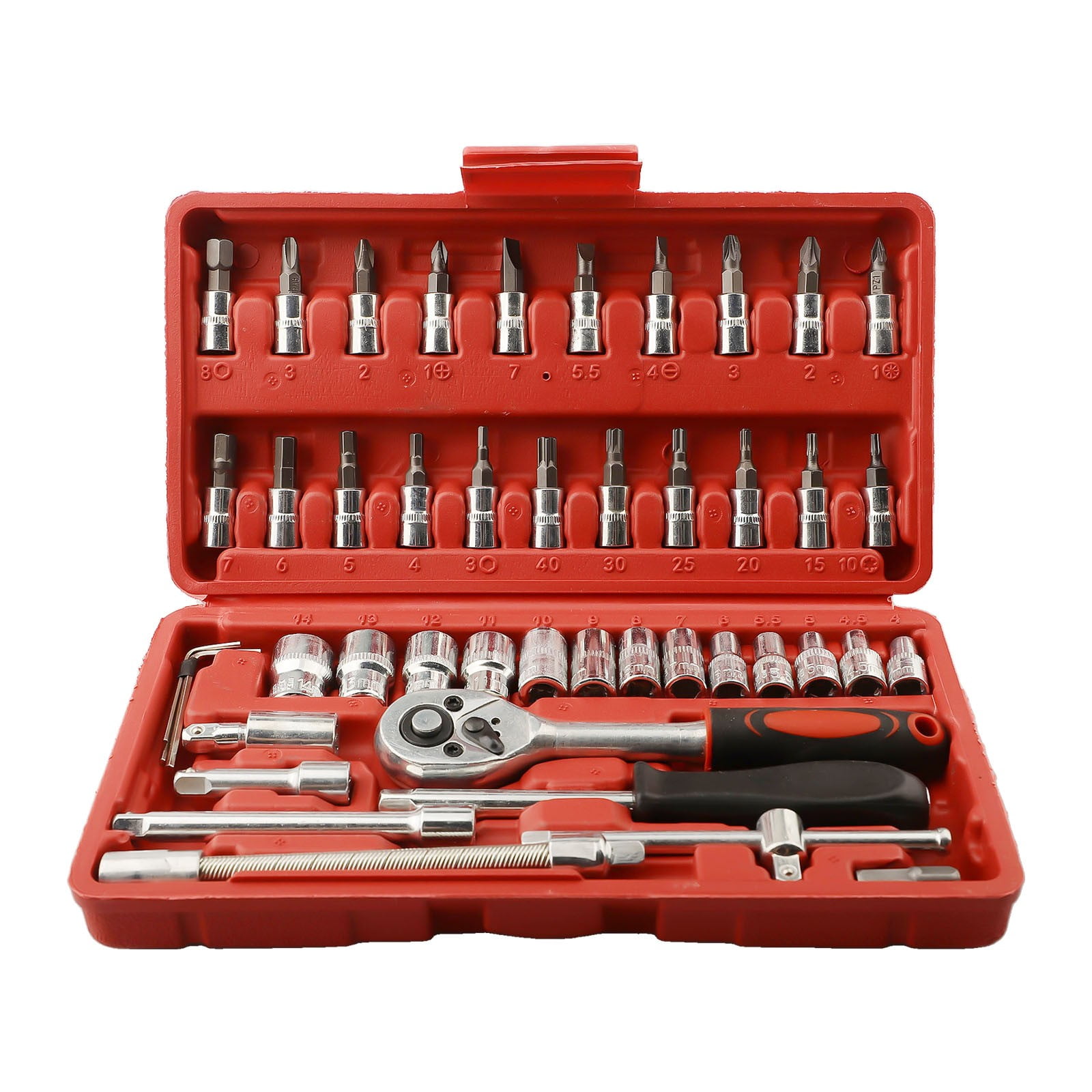 46 Piece Socket Wrench Set Car Repair Tool Socket Car Parts Toolbox Set ...