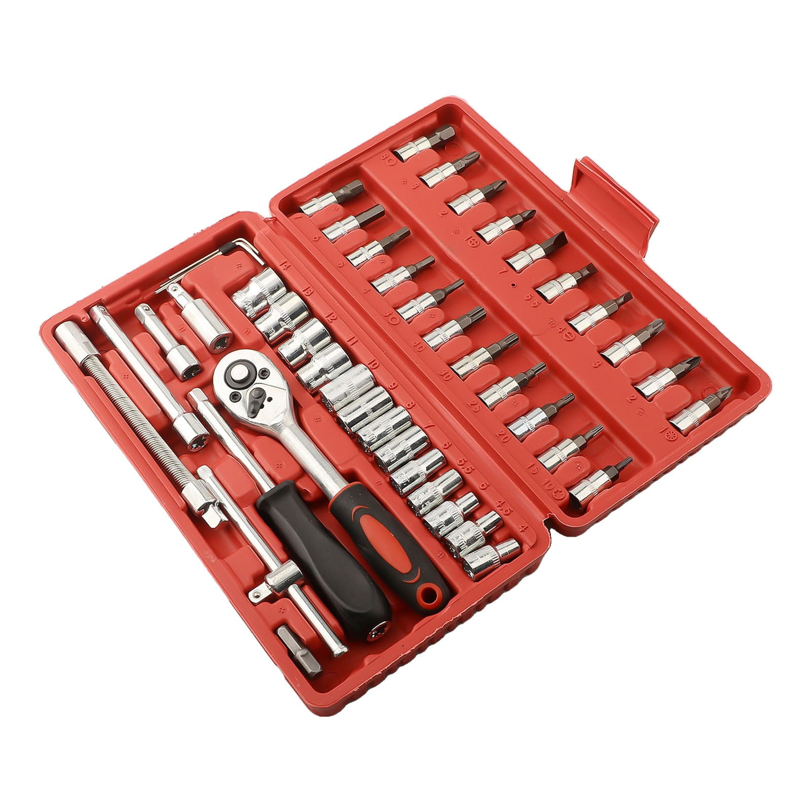 46 Piece Socket Wrench Set Car Repair Tool Socket Car Parts Toolbox Set ...