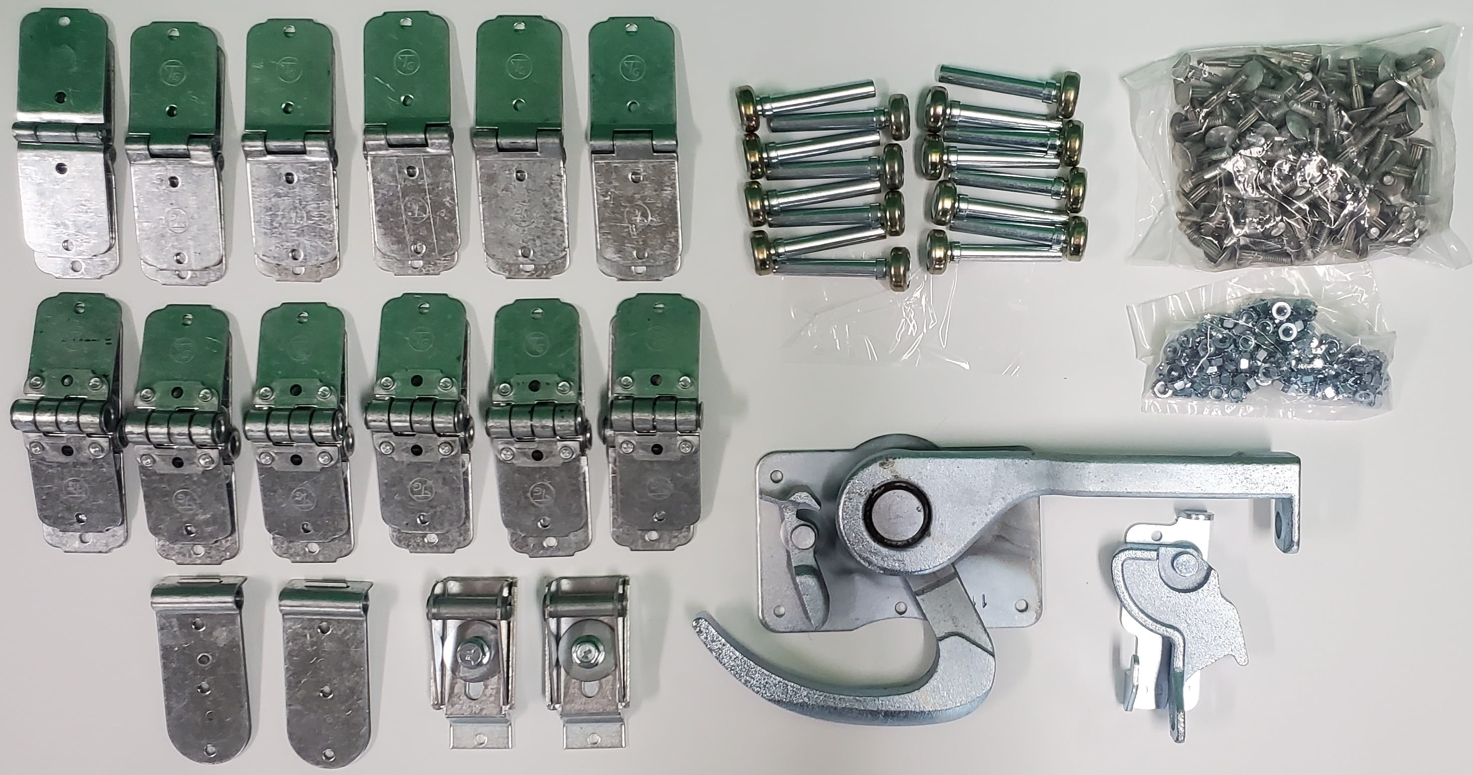 46 Piece TODCO Style Trailer Roll Up Door Hardware Kit- 1"Rollers- ZINC ...