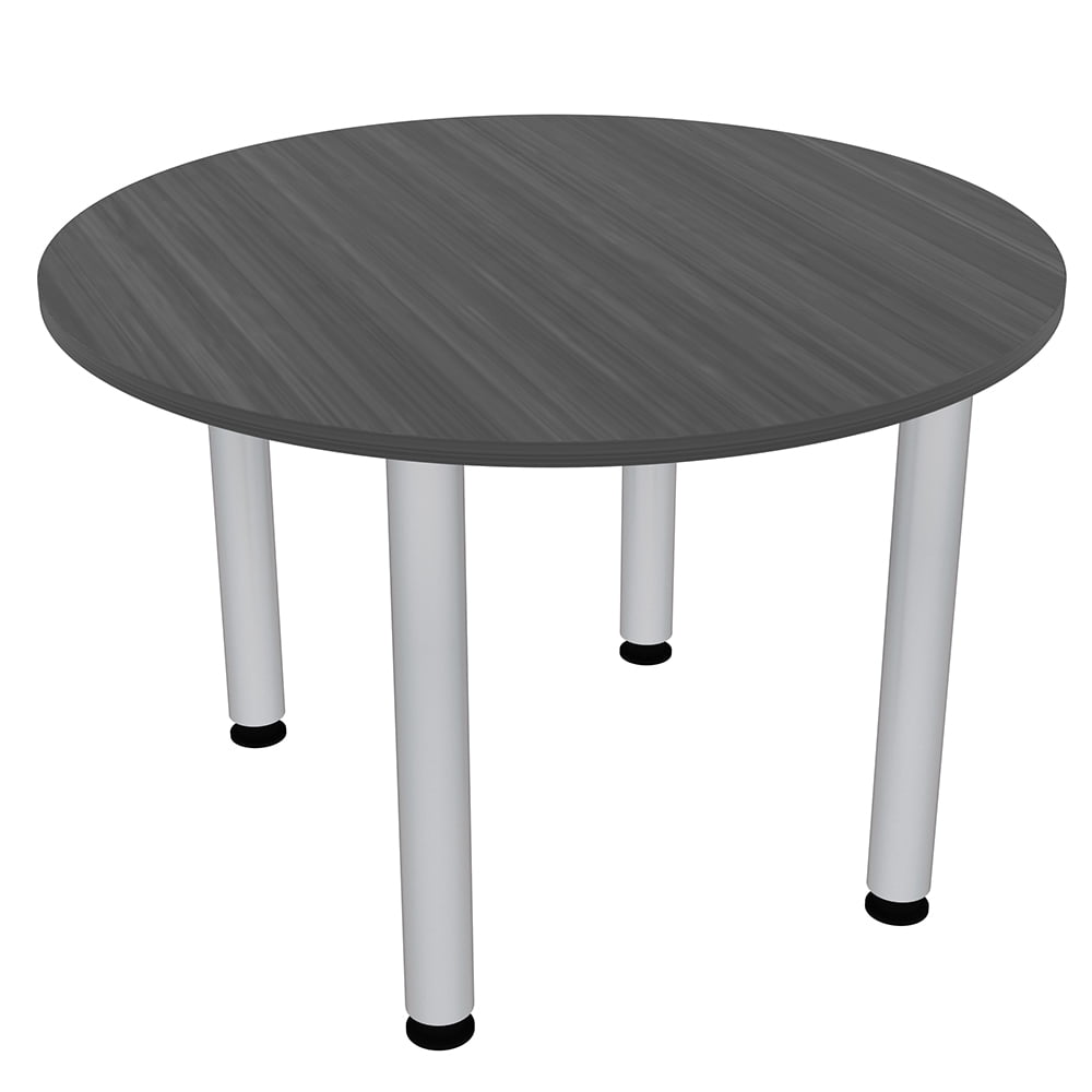 46" Round Conference Room Table With Metal Post Legs Harmony Series ...