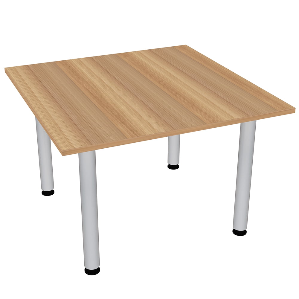 46" Square Conference Room Table With Metal Post Legs Harmony Series ...