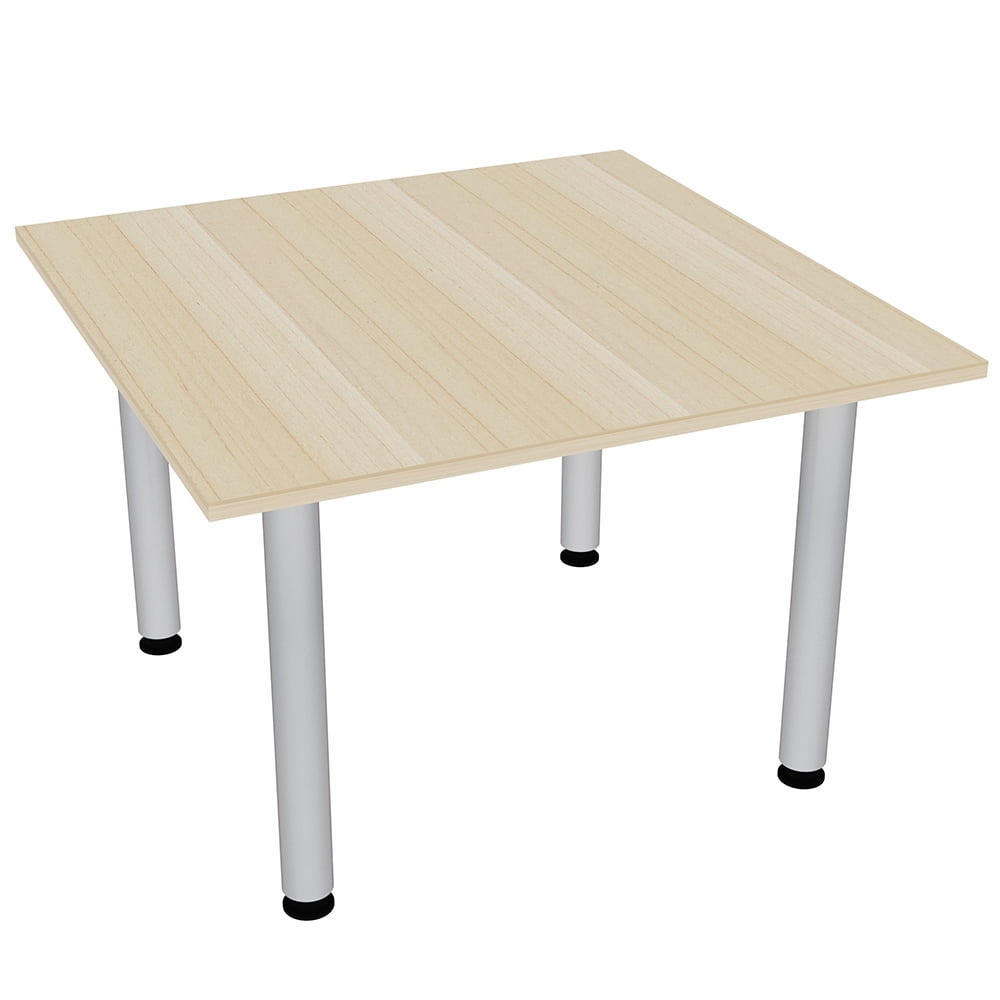 46" Square Conference Room Table With Metal Post Legs Harmony Series ...