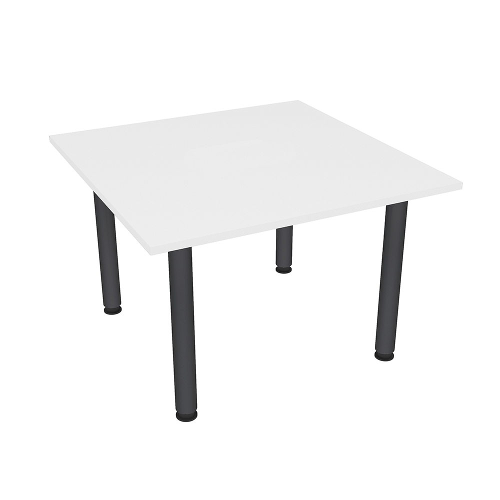 46" Square Conference Room Table With Metal Post Legs Harmony Series ...
