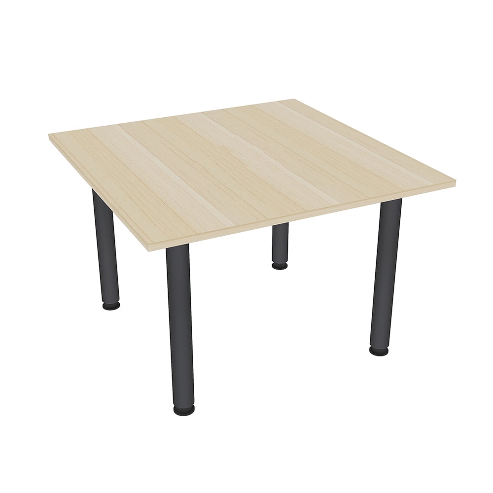46" Square Conference Room Table With Metal Post Legs Harmony Series ...