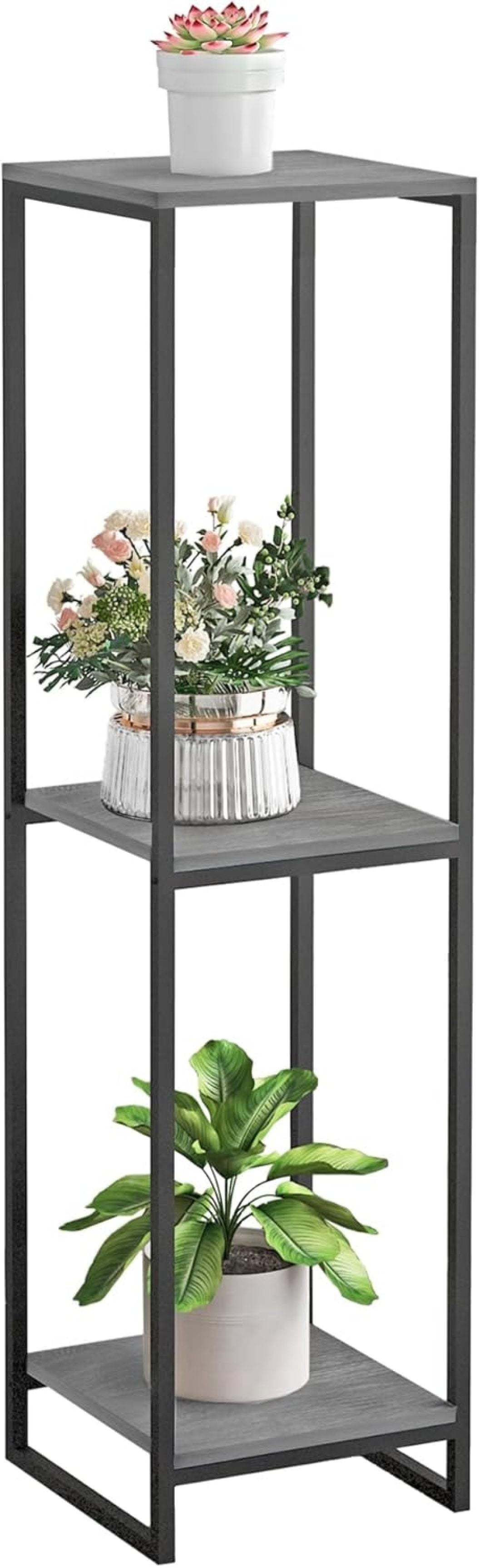 46" Tall Plant Stand Indoor, 3-Tier Modern Plant Shelf, Corner Flower ...
