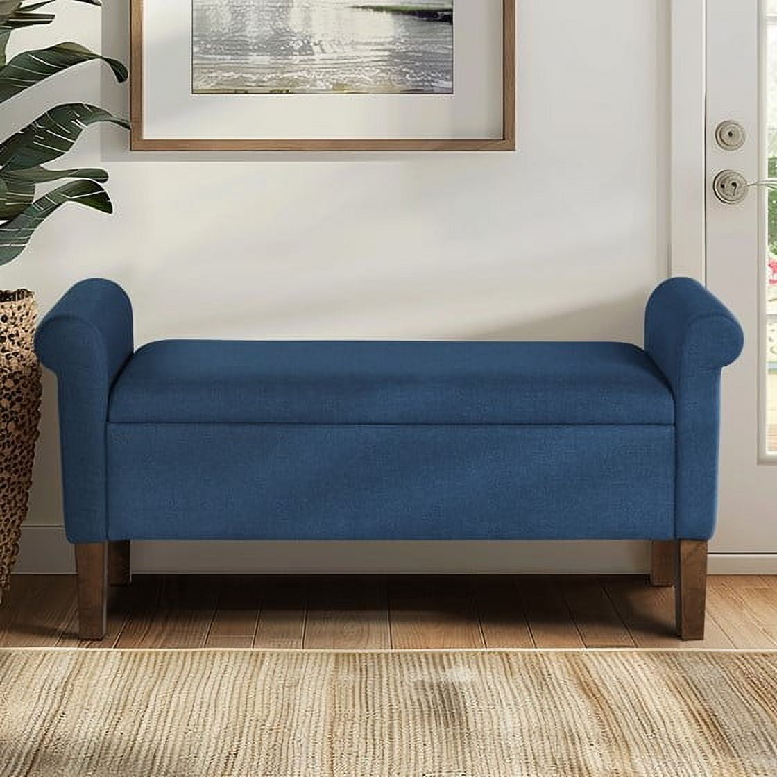 46" Upholstered Storage Bench – Flip-Top Lid – 400 lb Capacity – Medium ...