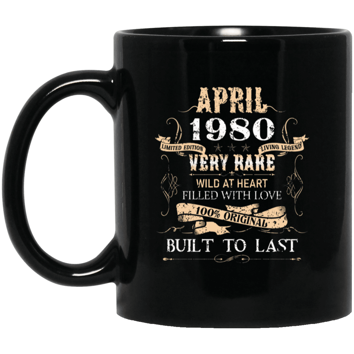 46 Years Old 46Th Birthday Vintage April 1980 Bday Gift Coffee Mug ...