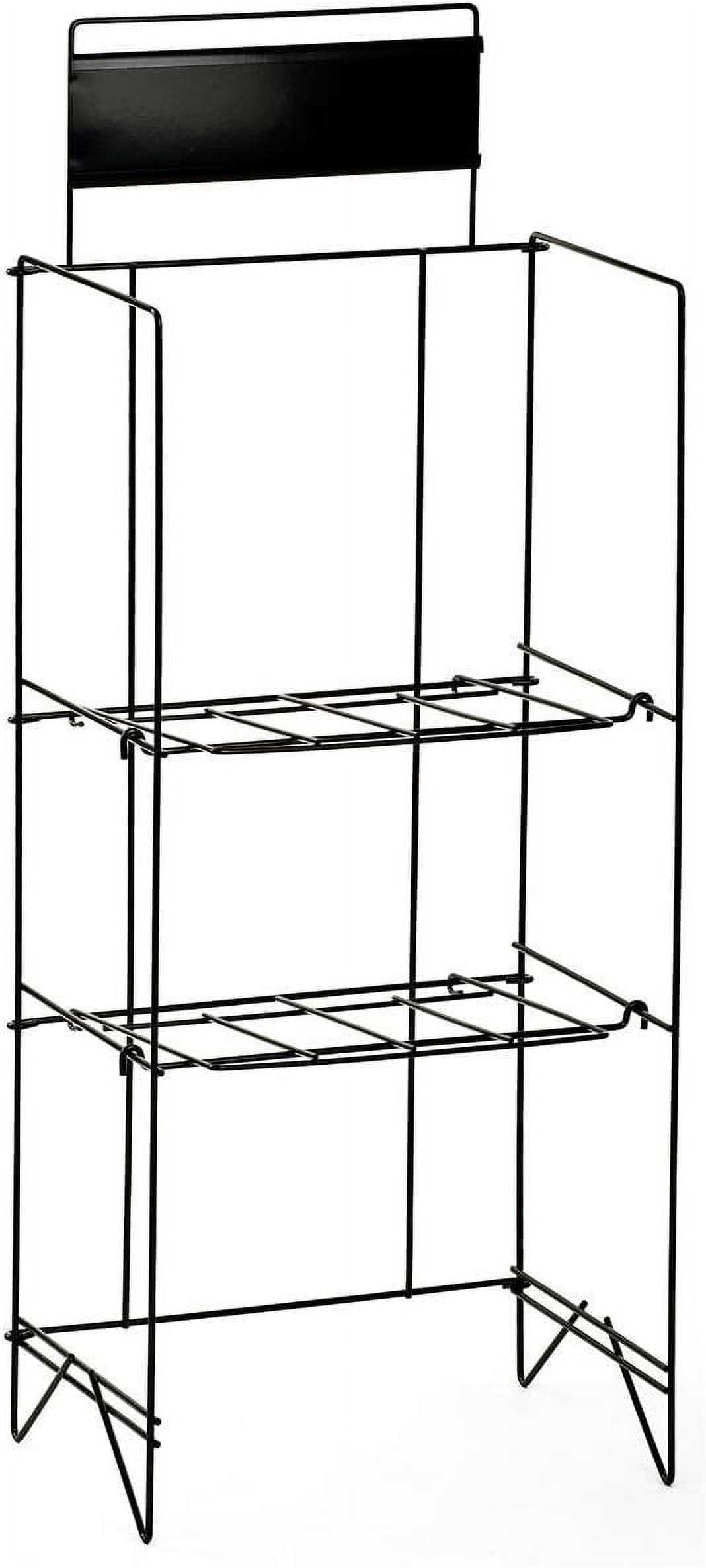 46"h Wire Newspaper Stand with 2 Height-Adjustable Shelves, Free ...