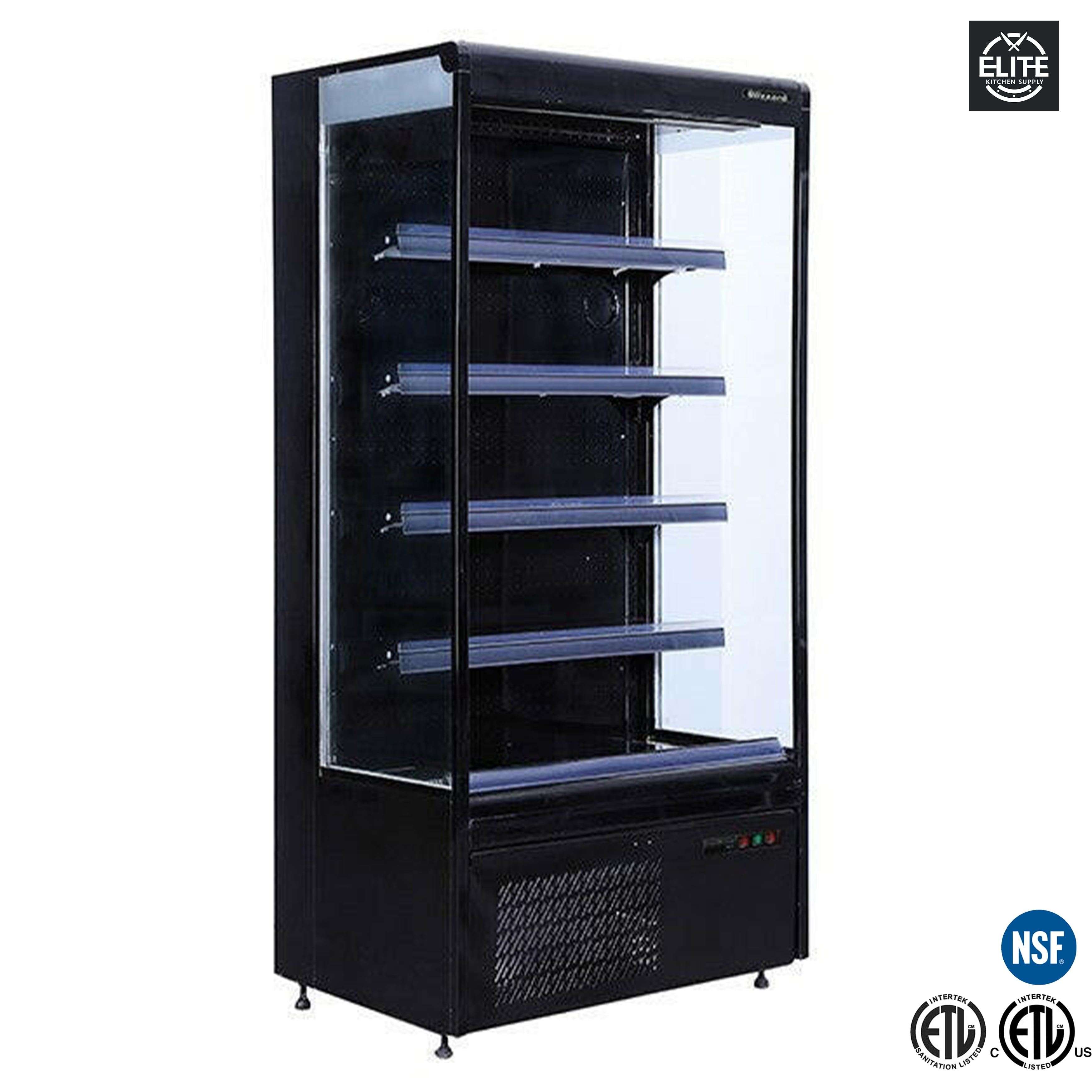 27 in. Commercial Cooler, 4 Tier Vertical Open Air Cooler Display ...