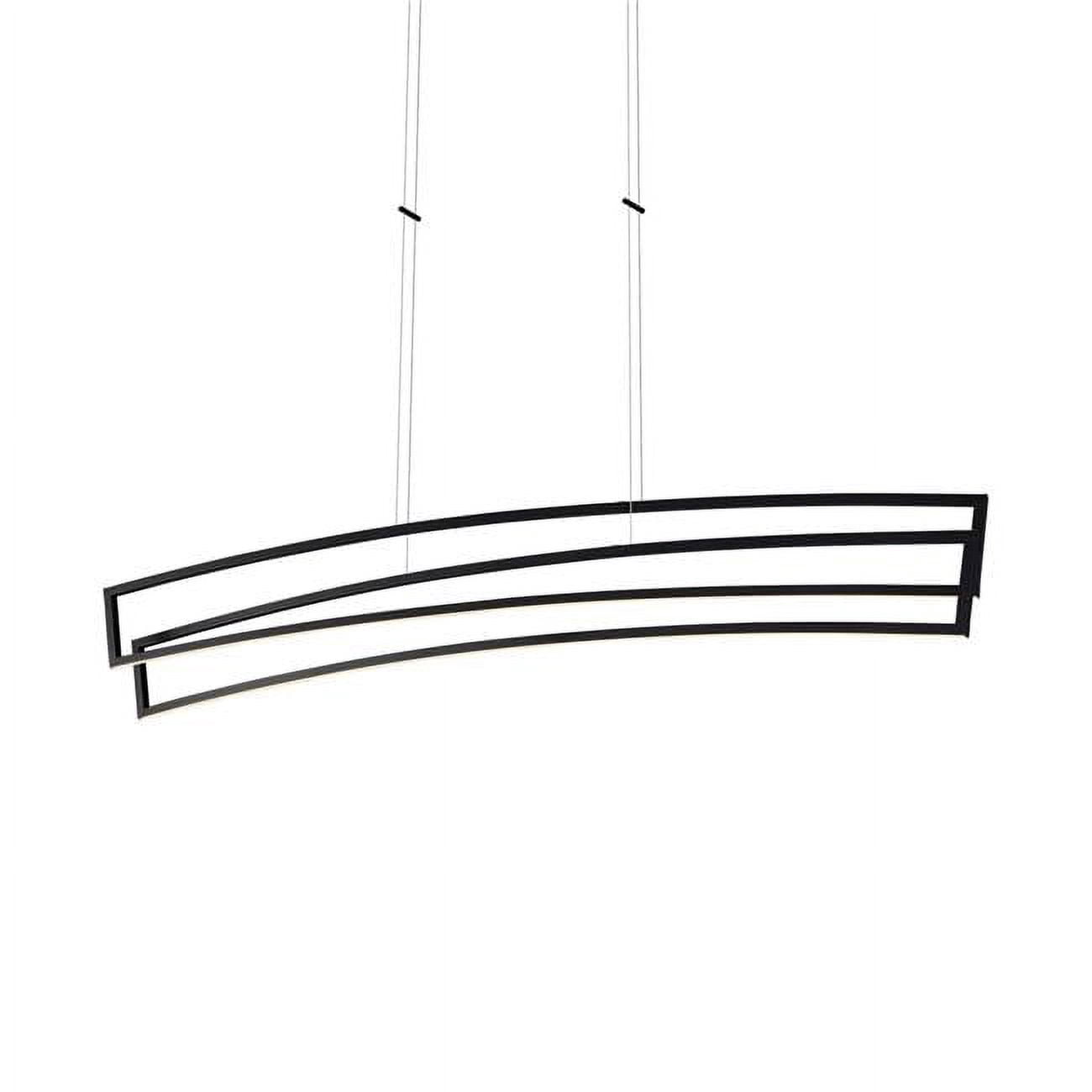 46 in. Sirius Integrated LED Linear Chandelier Lighting Fixture in ...