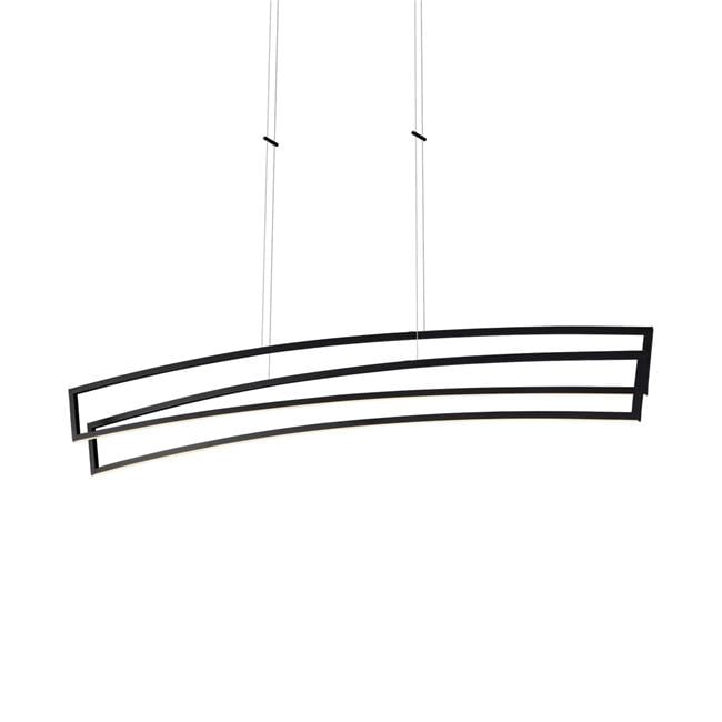 46 in. Sirius Integrated LED Linear Chandelier Lighting Fixture in ...