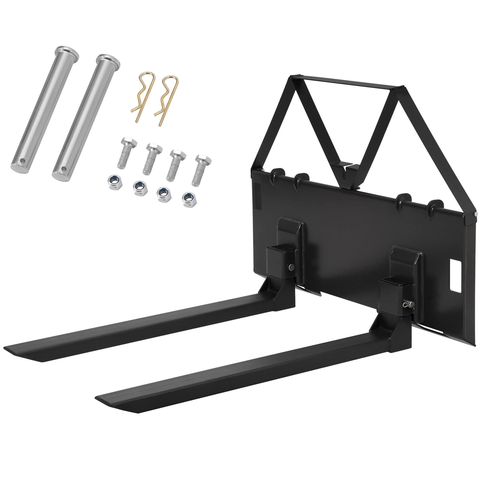 46 in Skid Steer Pallet Forks, Heavy Duty 3200 LBS Capacity Skid Steer ...