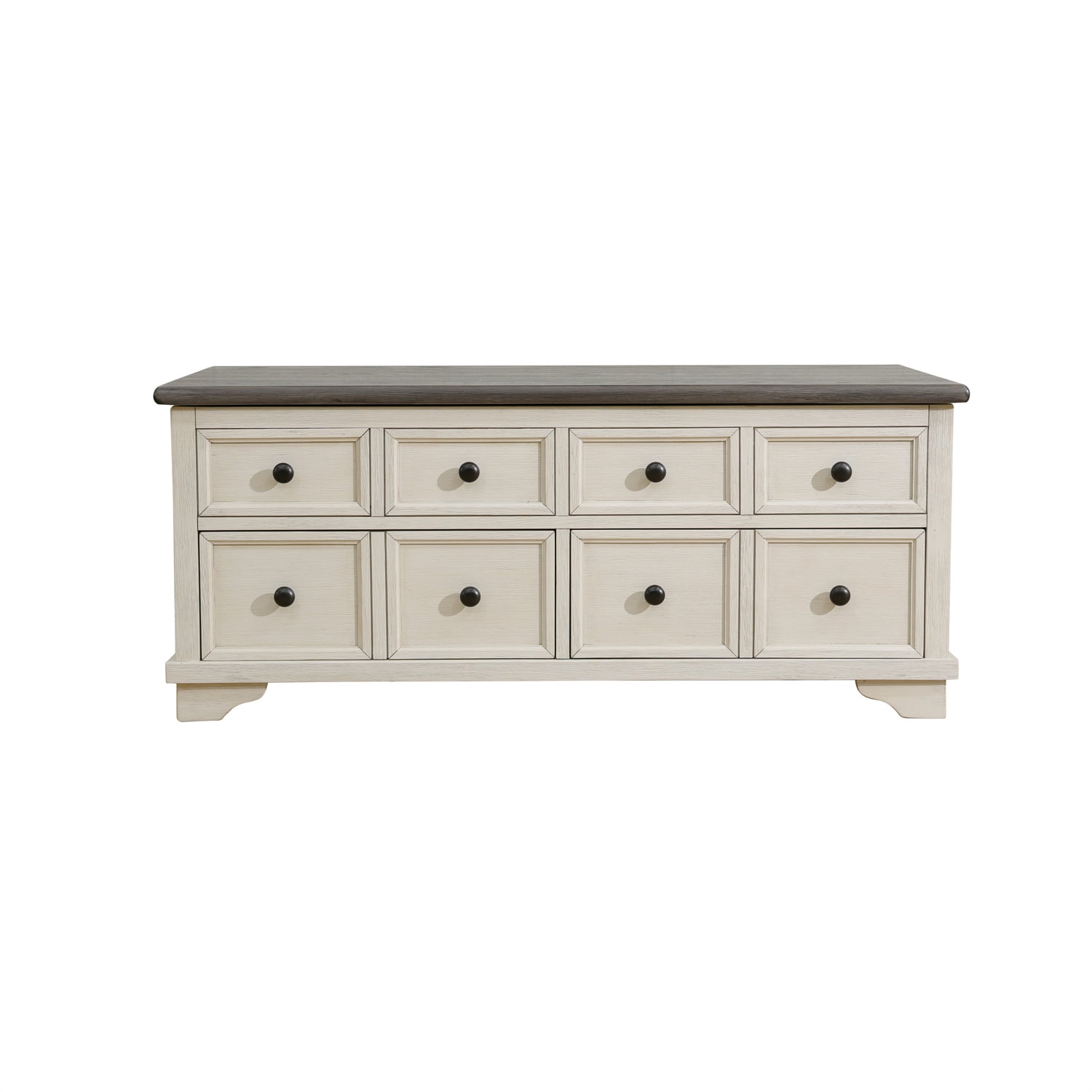 46 in. White Oak Rectangular Wood Coffee Table with Lift Top Storage ...