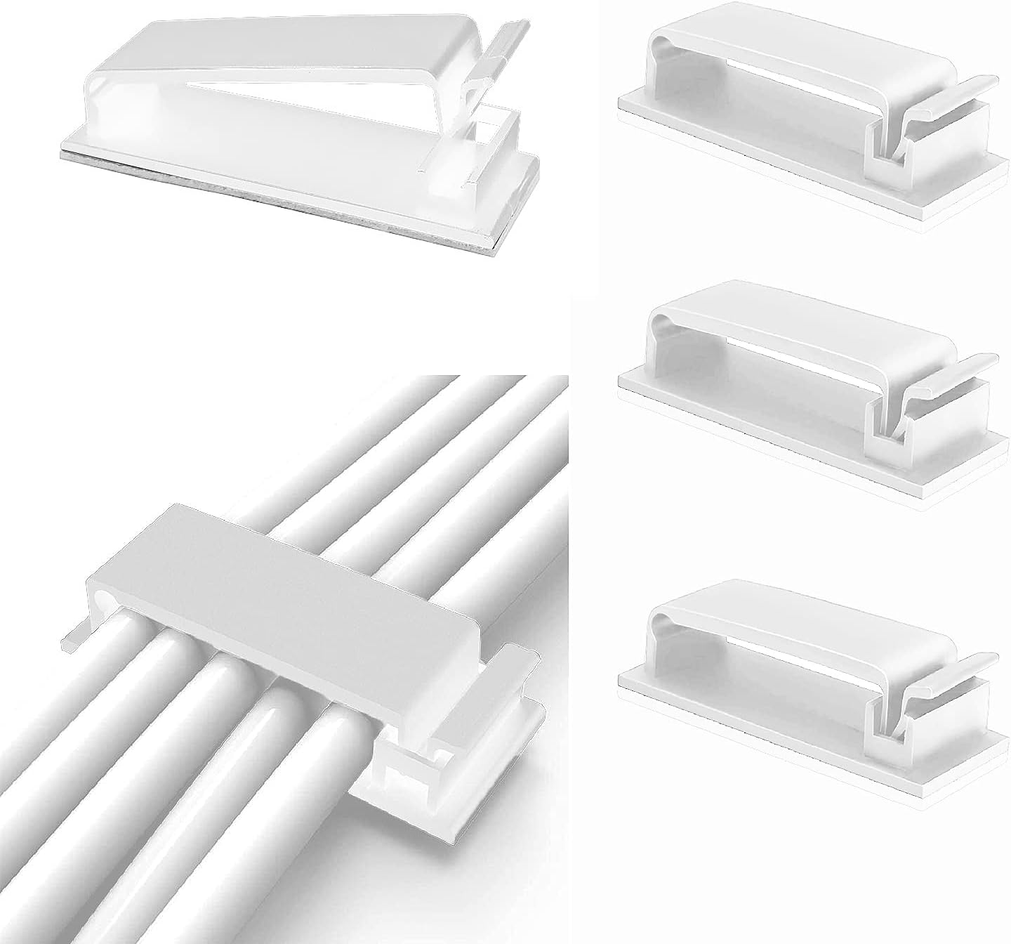 (46 pcs) Adhesive Cable Management Wire Clip, Cable Organizer Clip for ...