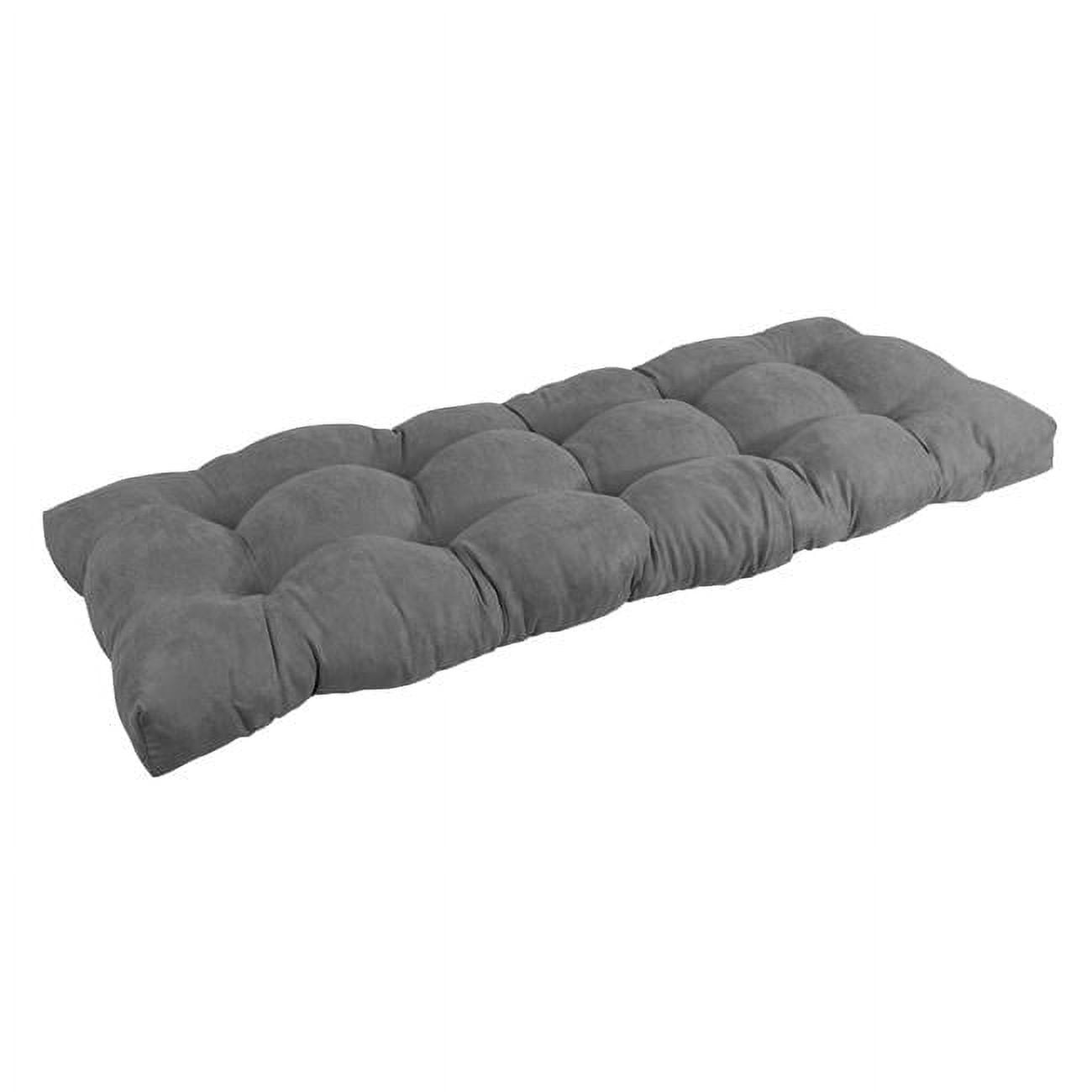 46 x 19 in. Tufted Solid Microsuede Bench Cushion, Steel Grey - Walmart.com