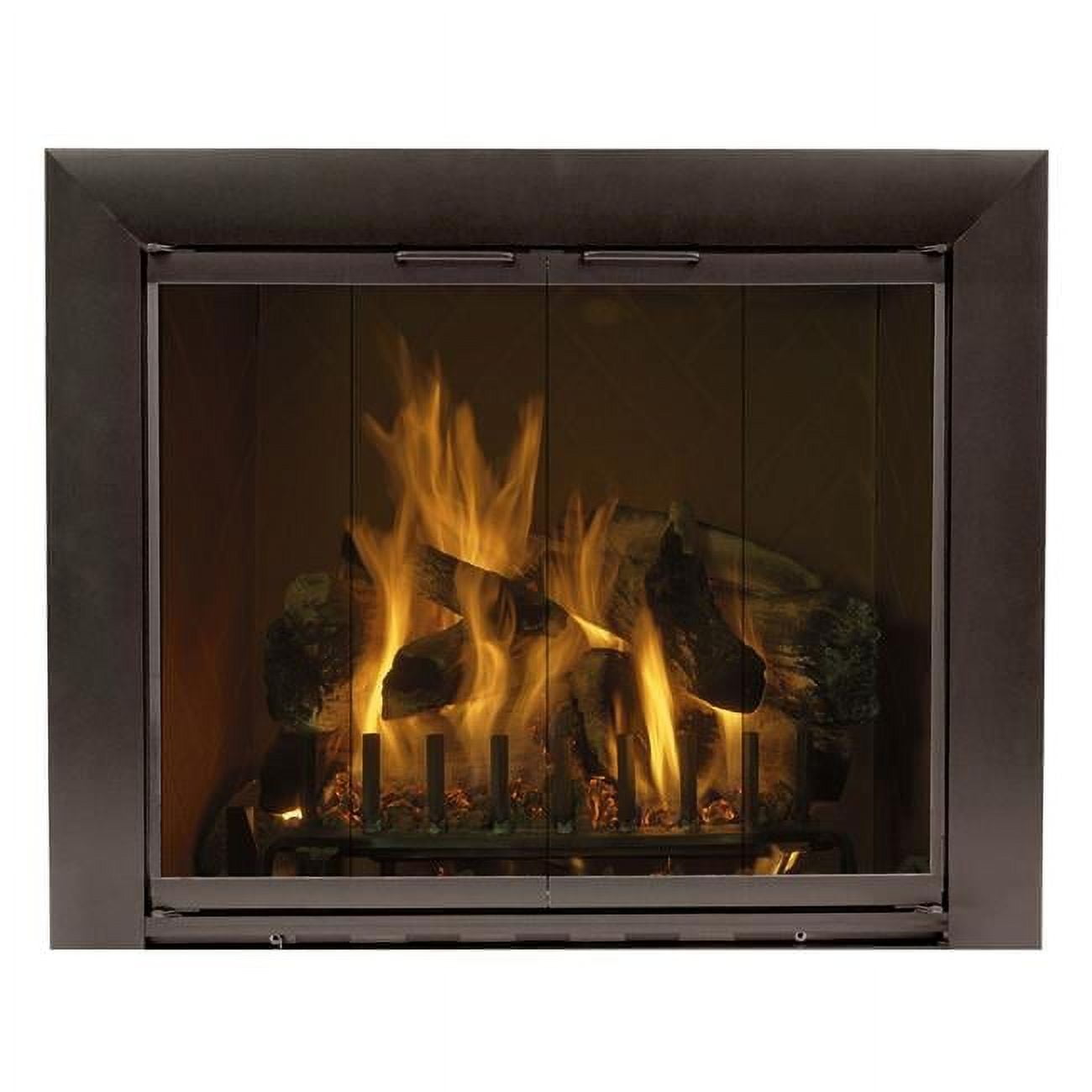 46 x 31.5 in. Reflection Fireplace Clear Glass Bifold Door, Solar ...