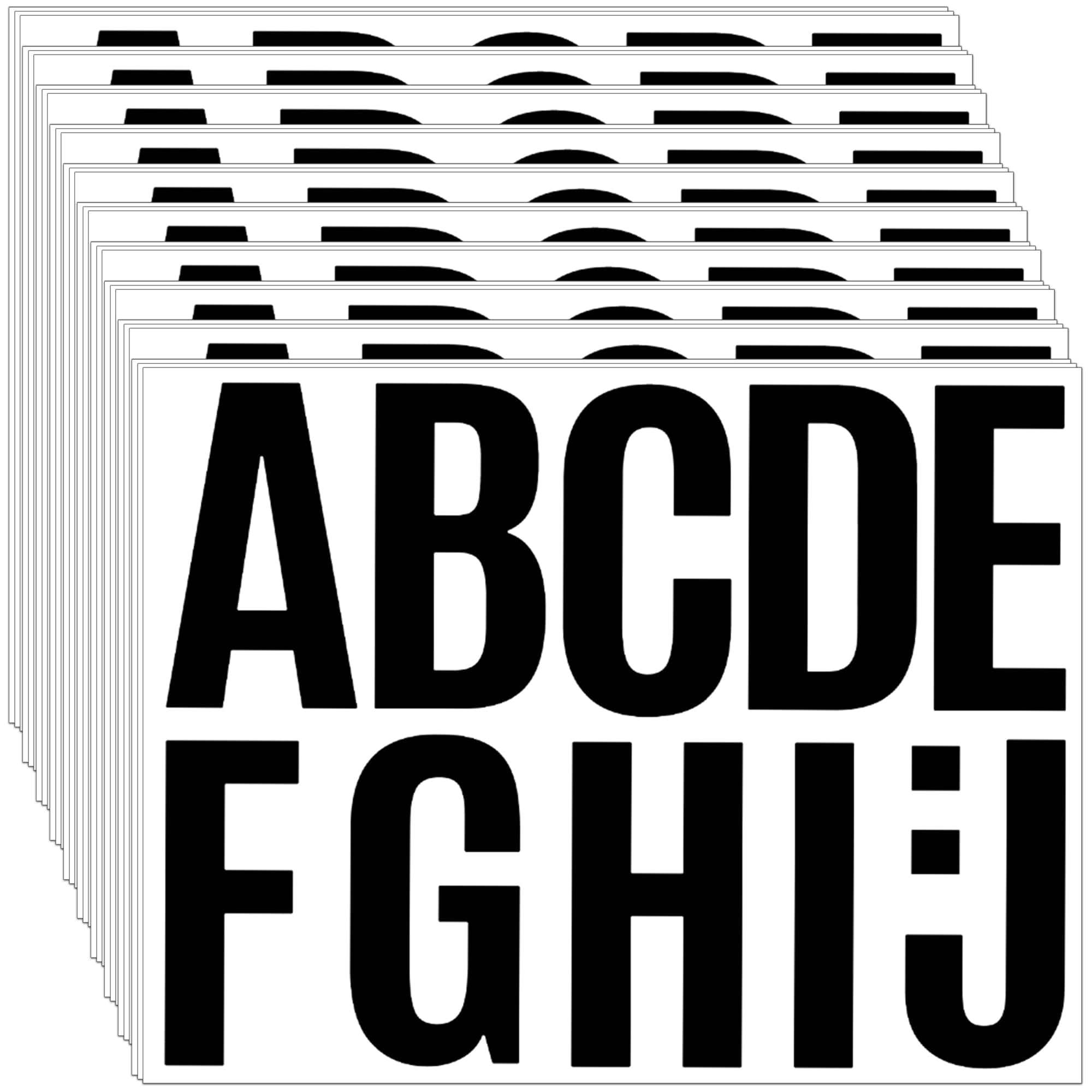 Neasyth 42 Sheets Large Letter Stickers 4 Inch Alphabet Numbers ...