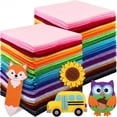 460 Pcs 4 x 4 Inch Felt Sheets Bulk for Craft-20 Assorted Colors Stiff ...