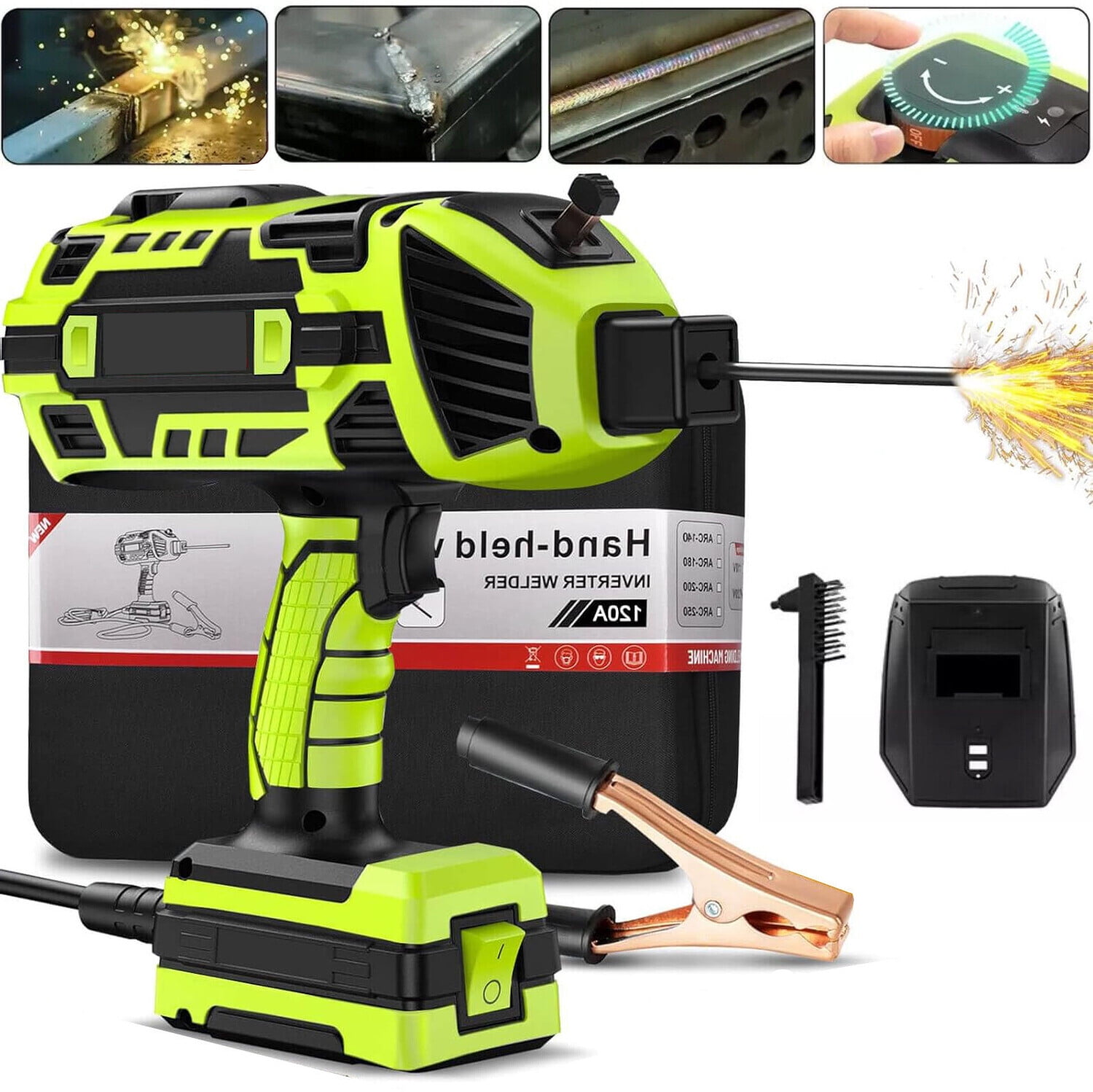 4600W 110V Hand Held Welding Machine Kit Digital Arc Welder Tool ...
