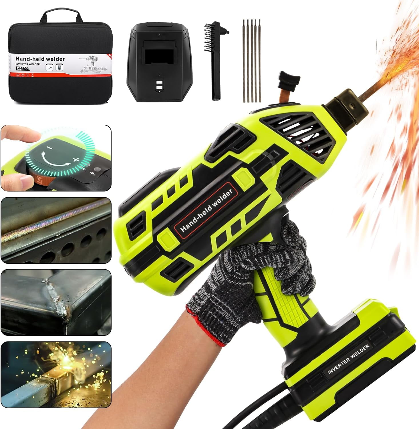 **4600w welding machine handheld 20-120a 110v portable arc stick welder ...