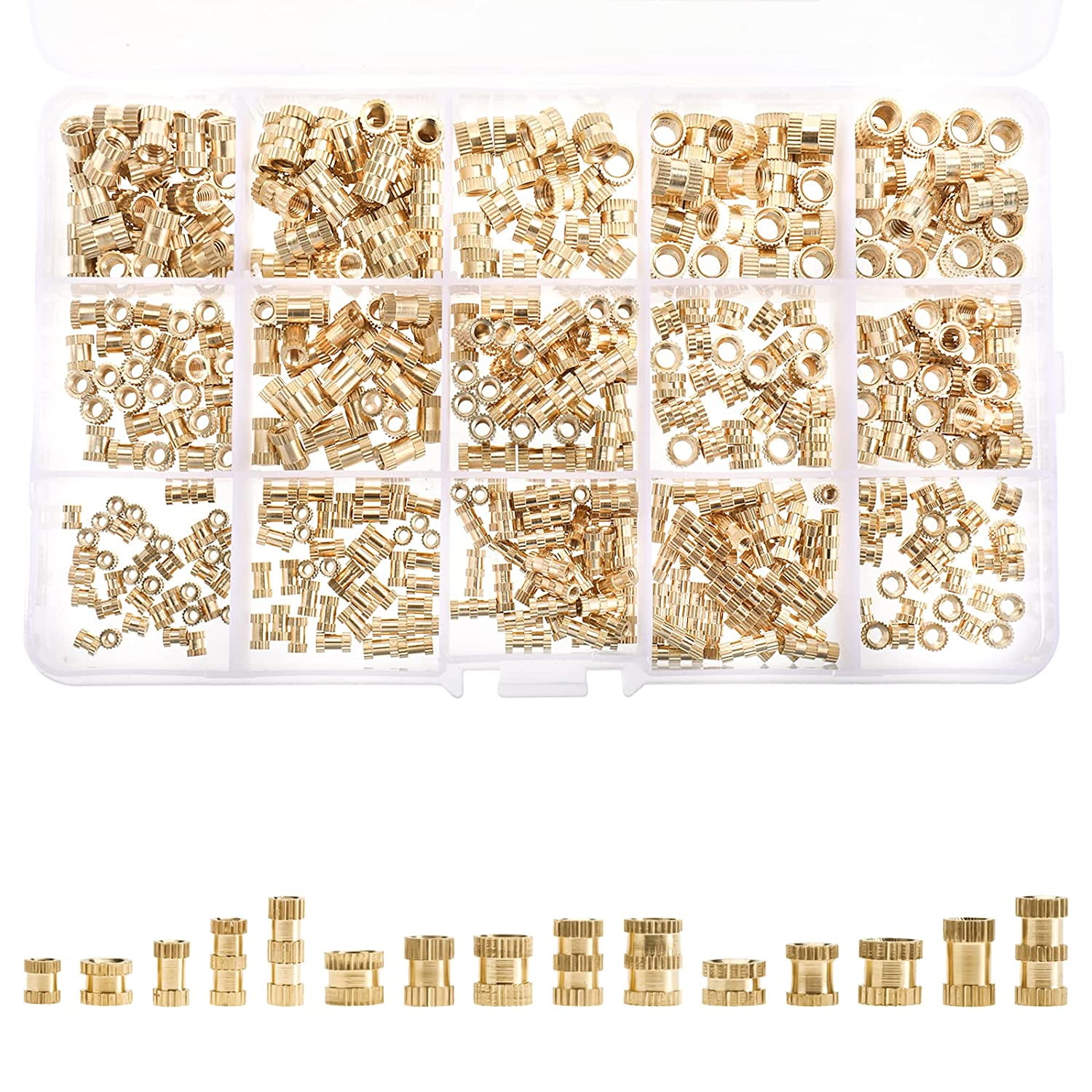 460Pcs Brass Knurled Threaded Rivet Nuts Assortment for 3D Printer and ...