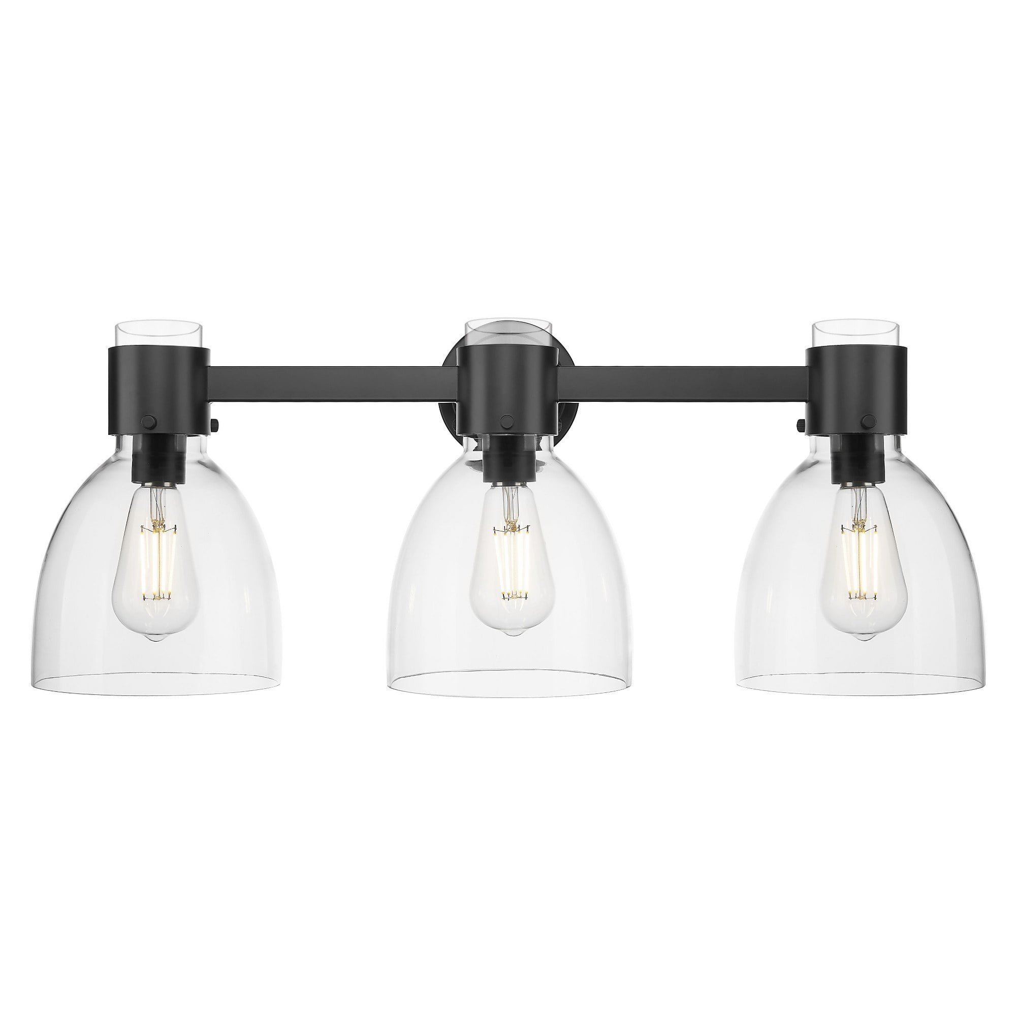 464-3W-BK-G464D-7CL Innovations Lighting Lawton Bell - 3 Light Bath ...