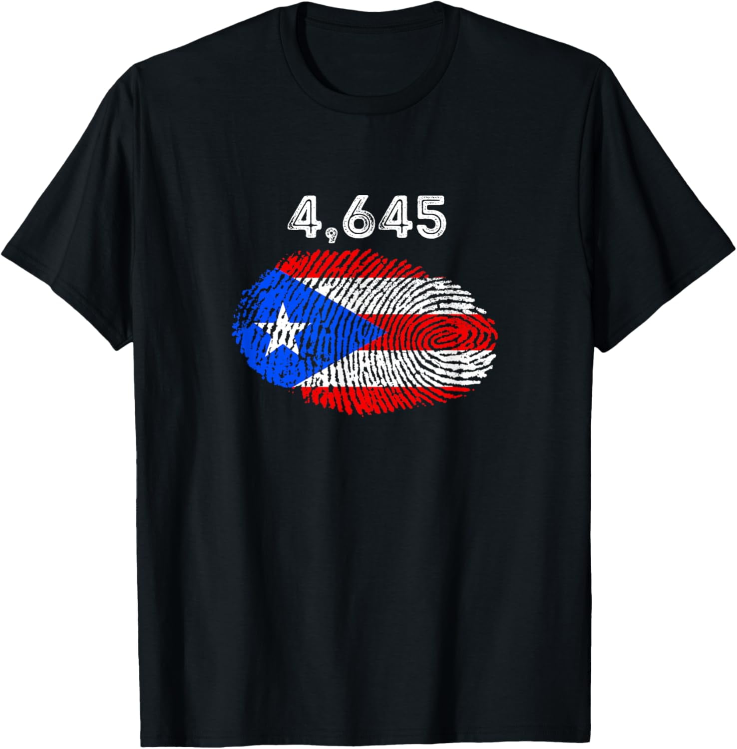 4645 Puerto Rico Maria Toll Awareness Pride Flag Boricua T-Shirt ...